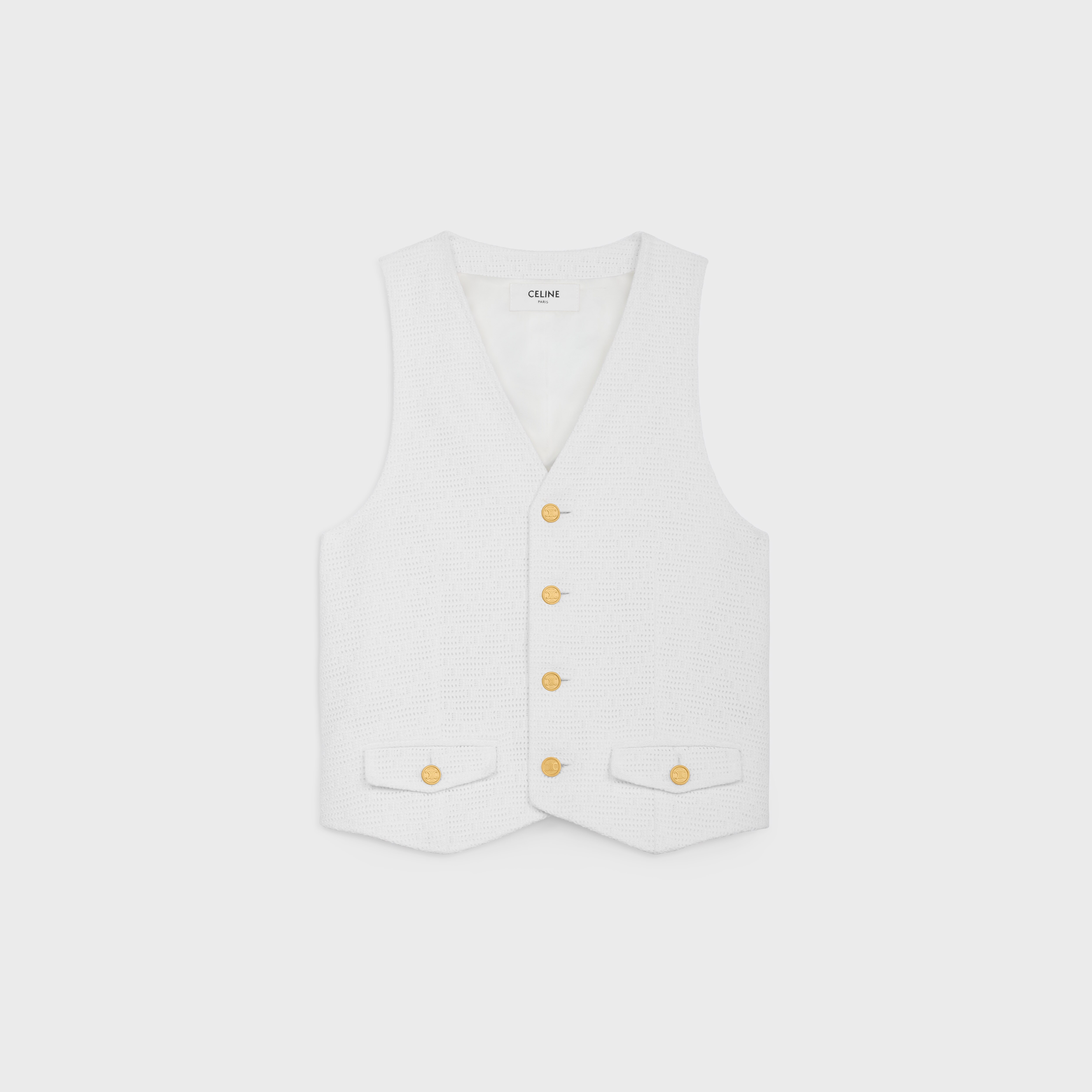 VEST IN OPENWORK COTTON - | CELINE