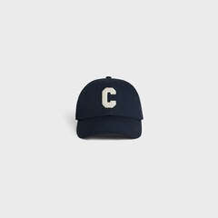 INITIAL BASEBALL CAP IN COTTON - MARINE | CELINE