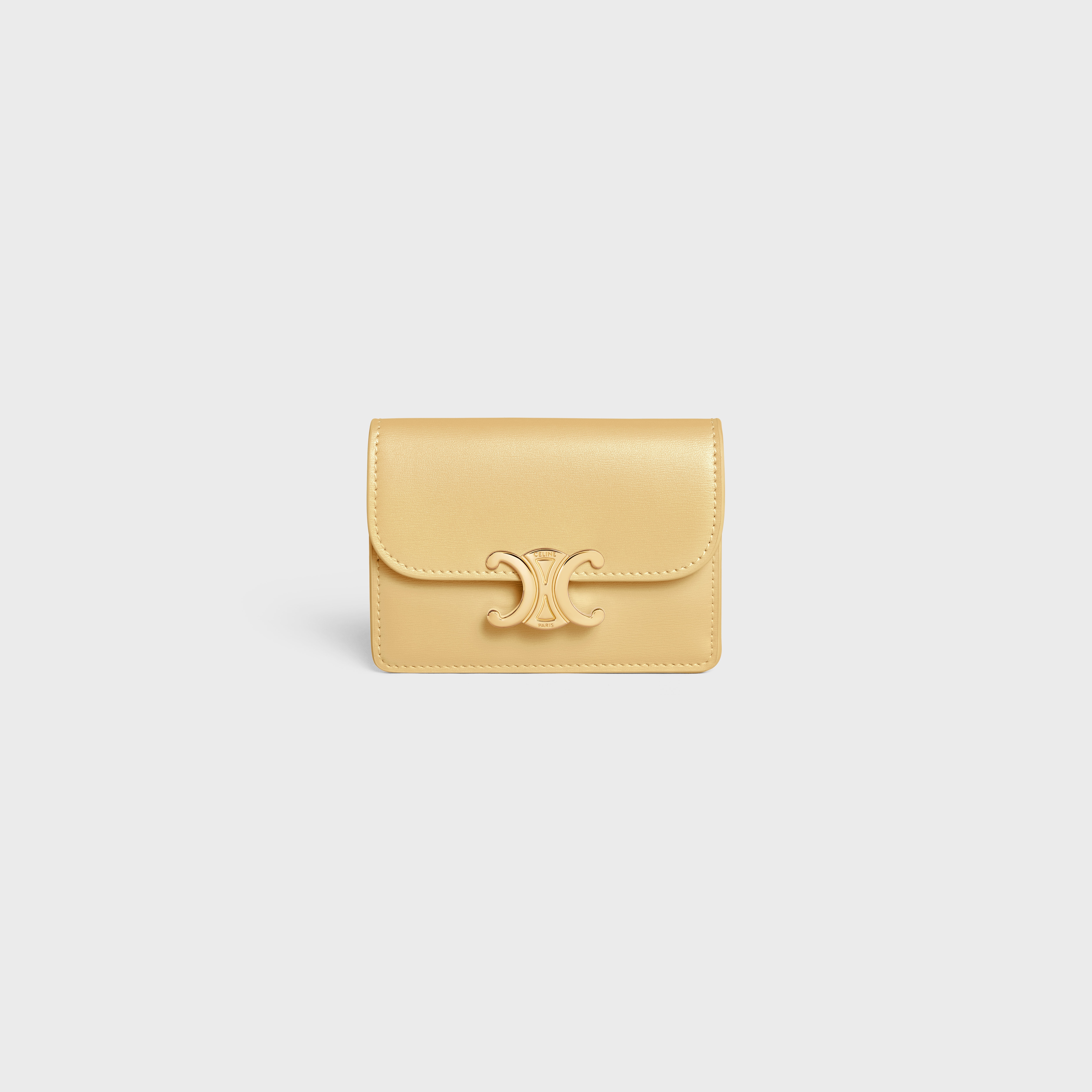 CARD HOLDER triomphe in Shiny calfskin - POLLEN | CELINE