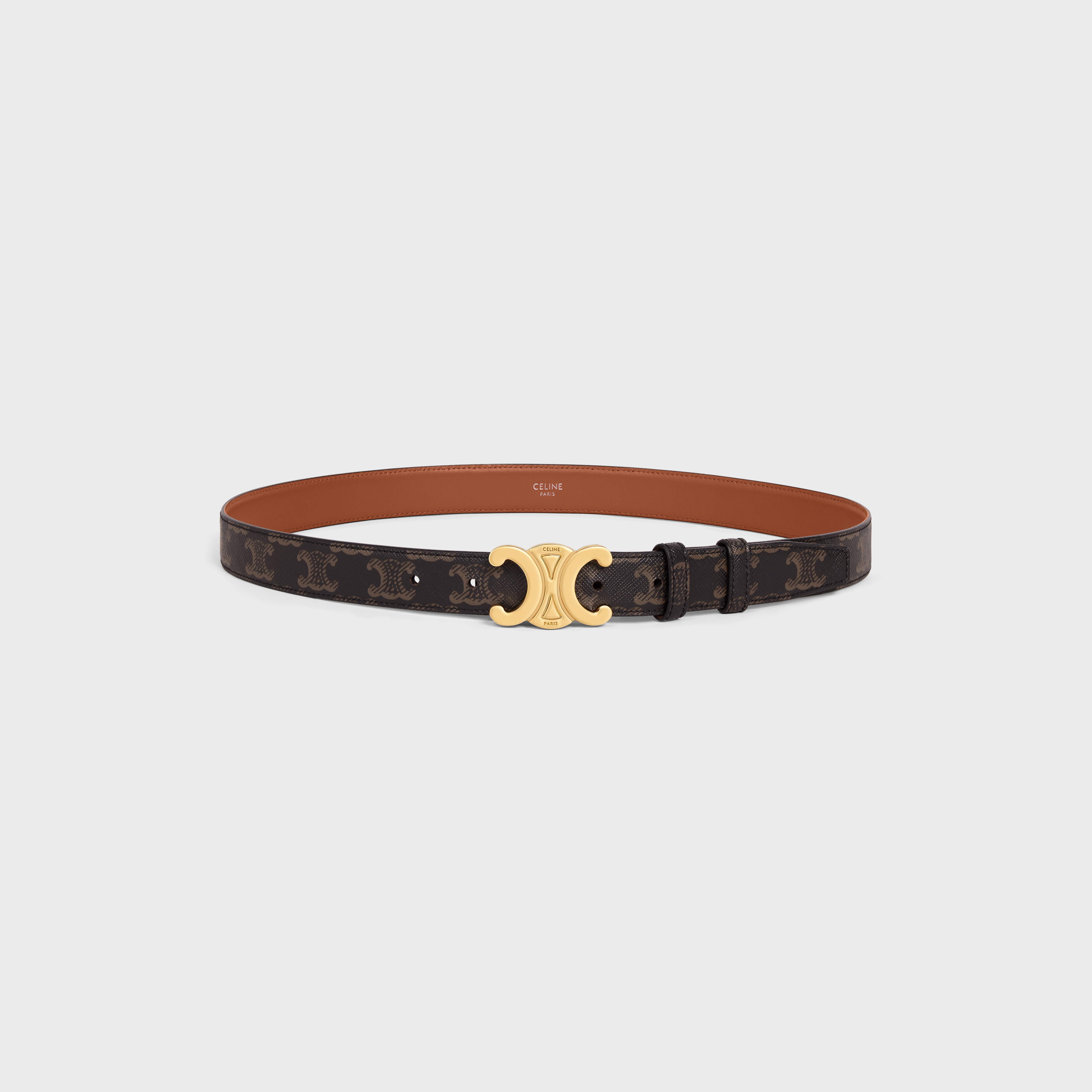 Triomphe Belt 25MM IN Triomphe Canvas - TAN | CELINE