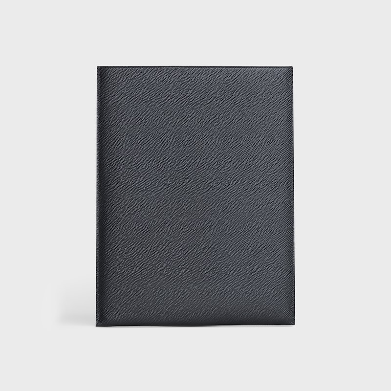 Tablet sleeve in Grained Calfskin - Black | CELINE