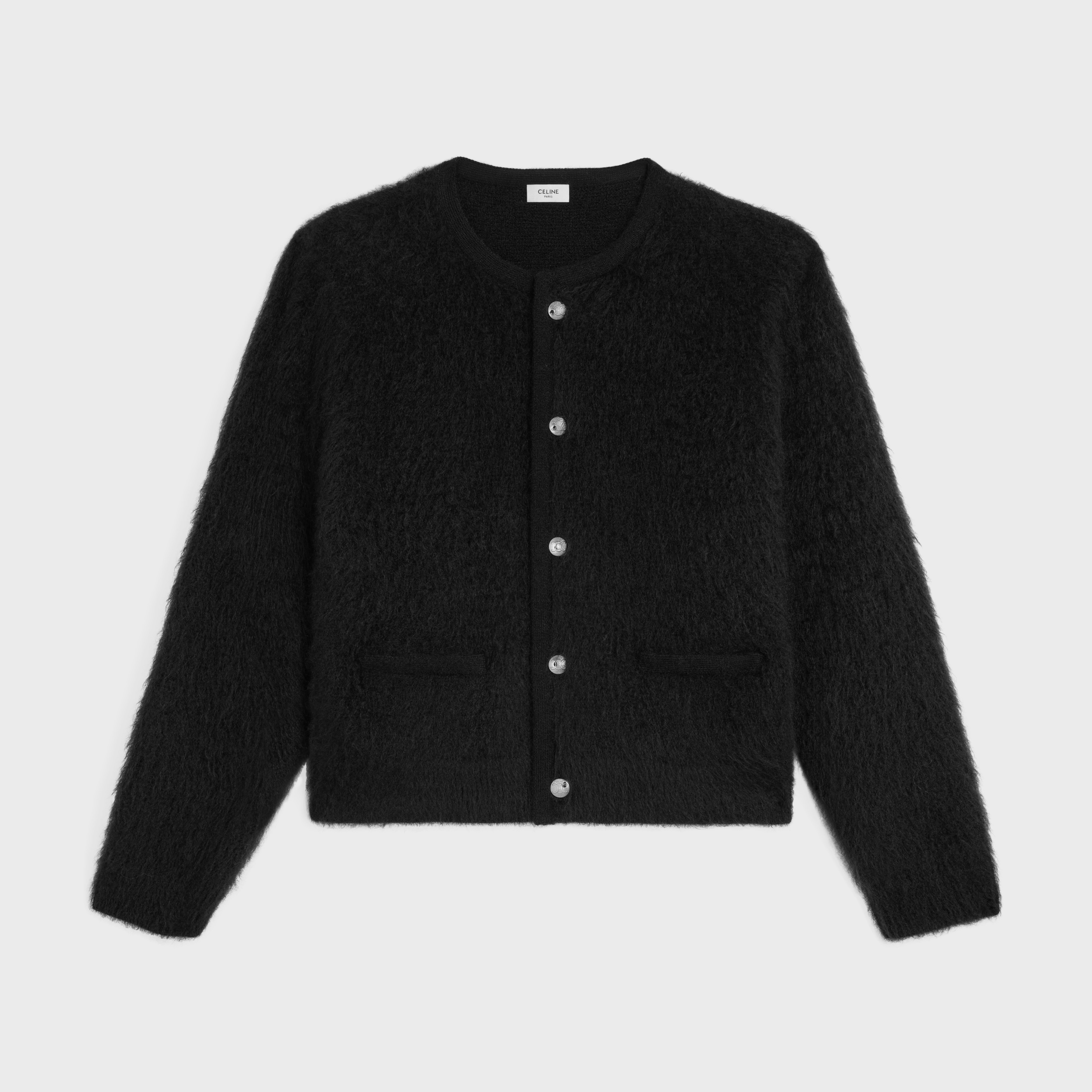 cardigan MOHAIR brossé - Noir | CELINE