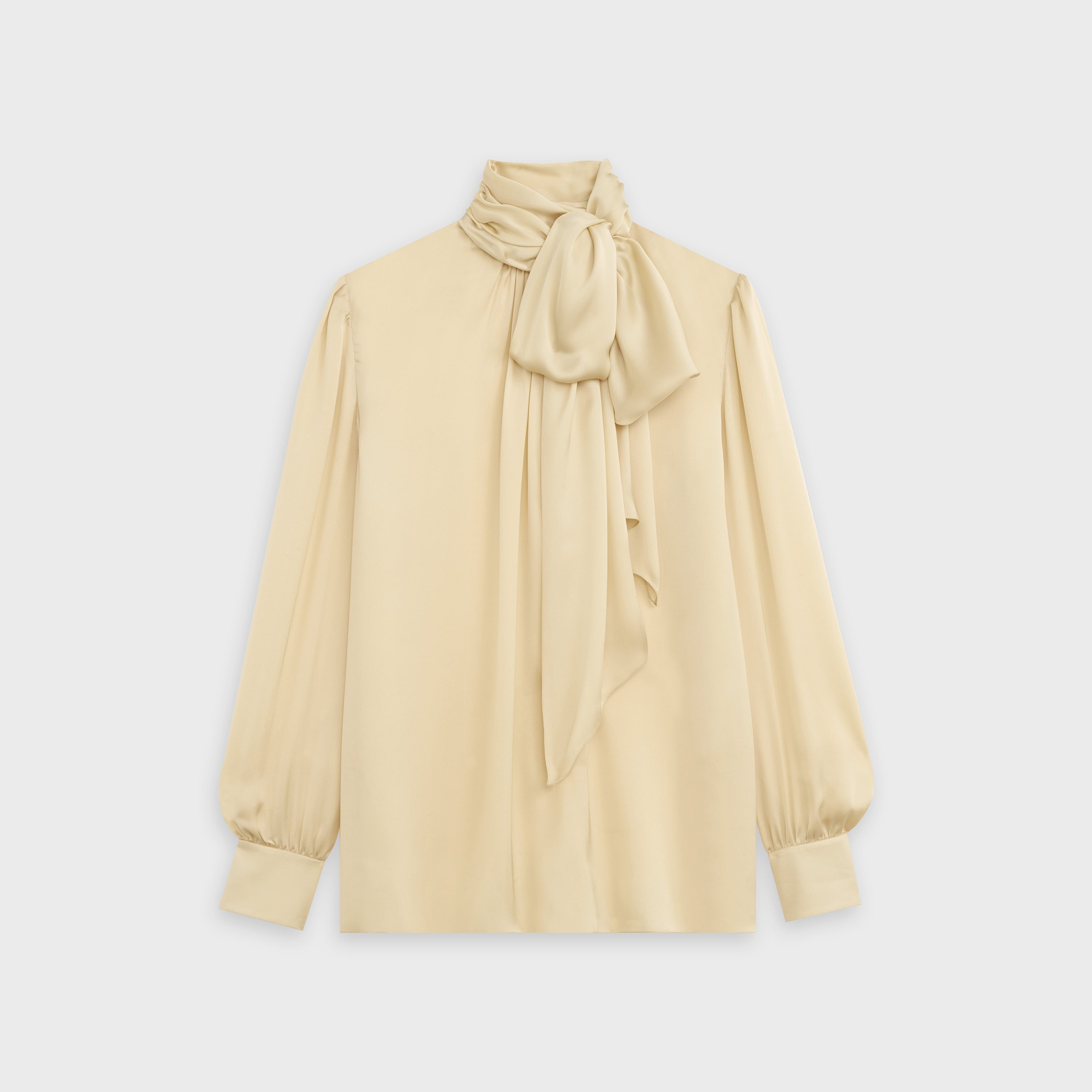 LAVALIERE blouse in silk charmeuse - null | CELINE
