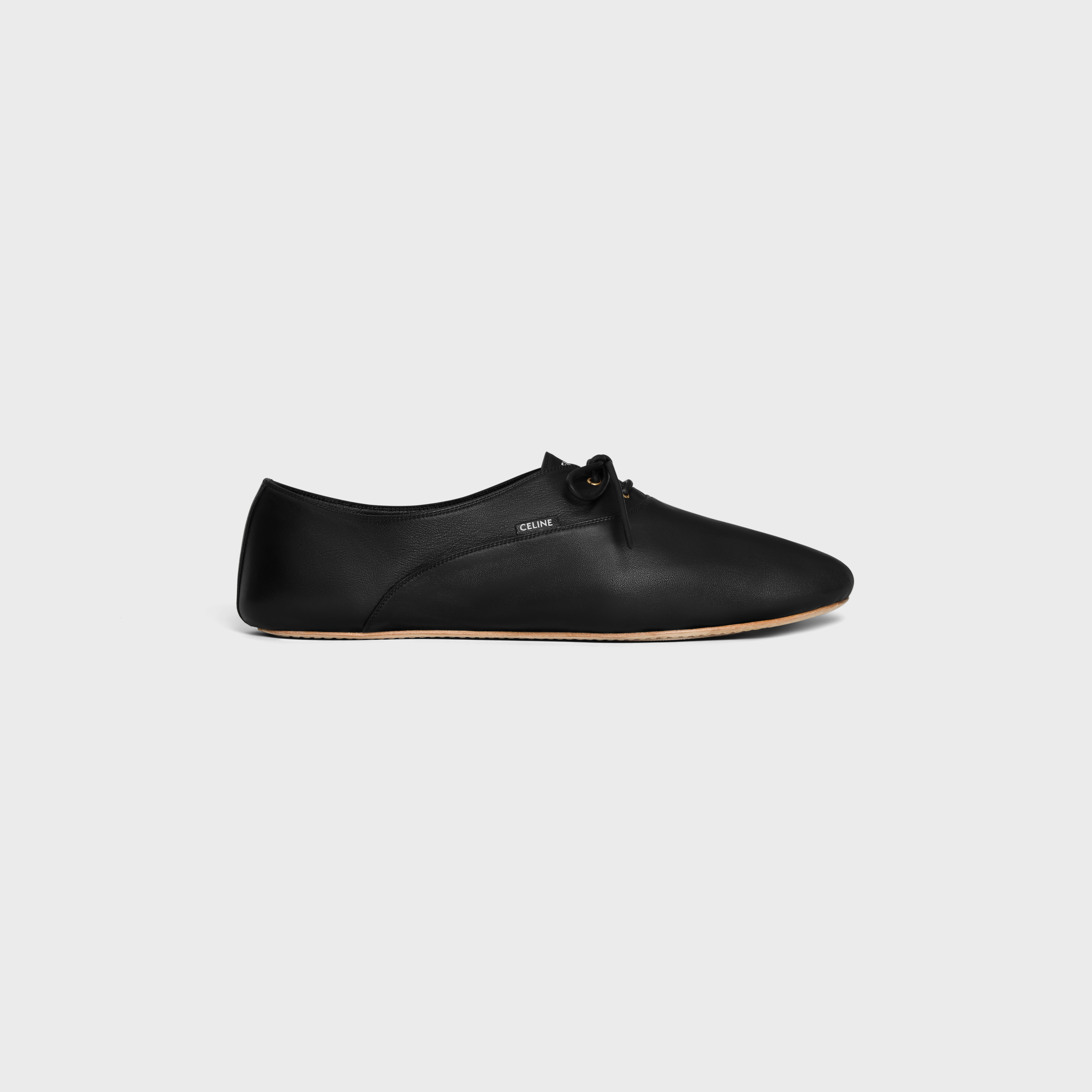 BALLET - LACE-UP SHOE IN LAMBSKIN - BLACK | CELINE
