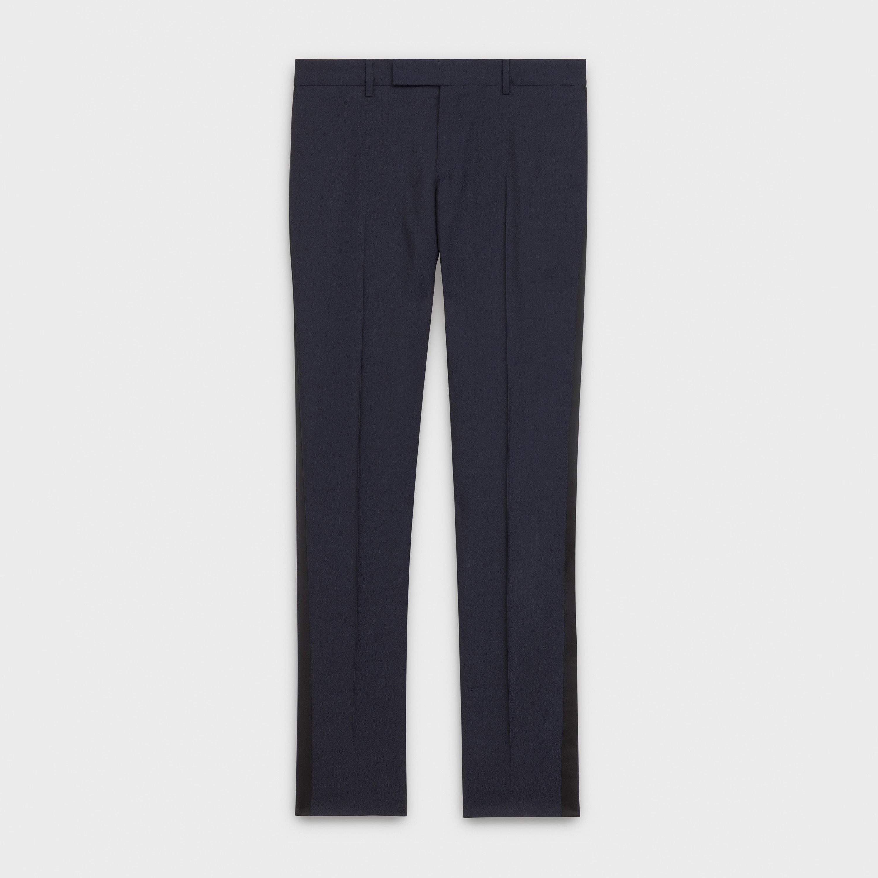 classic pants in tux wool crêpe - null | CELINE
