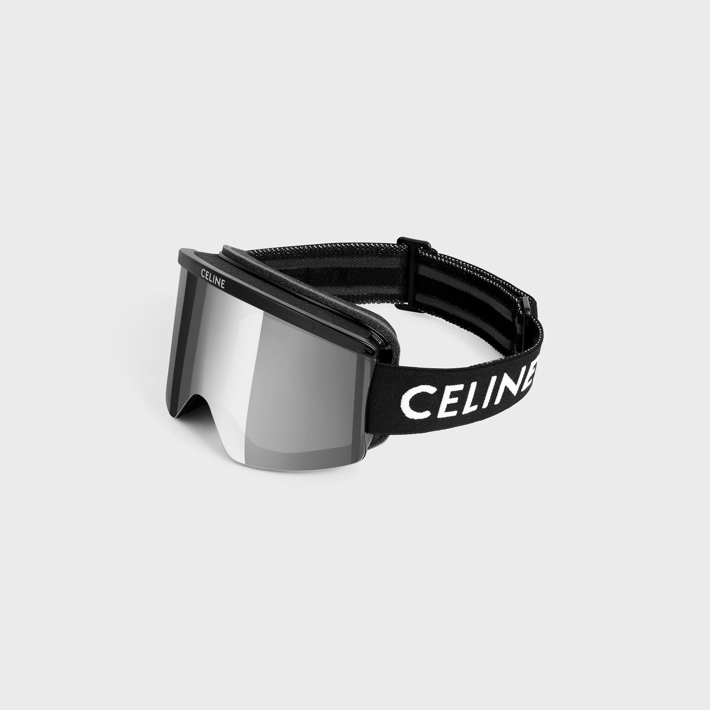 CELINE SKI MASK IN INJECTED NYLON WITH MIRROR LENSES - BLACK | CELINE