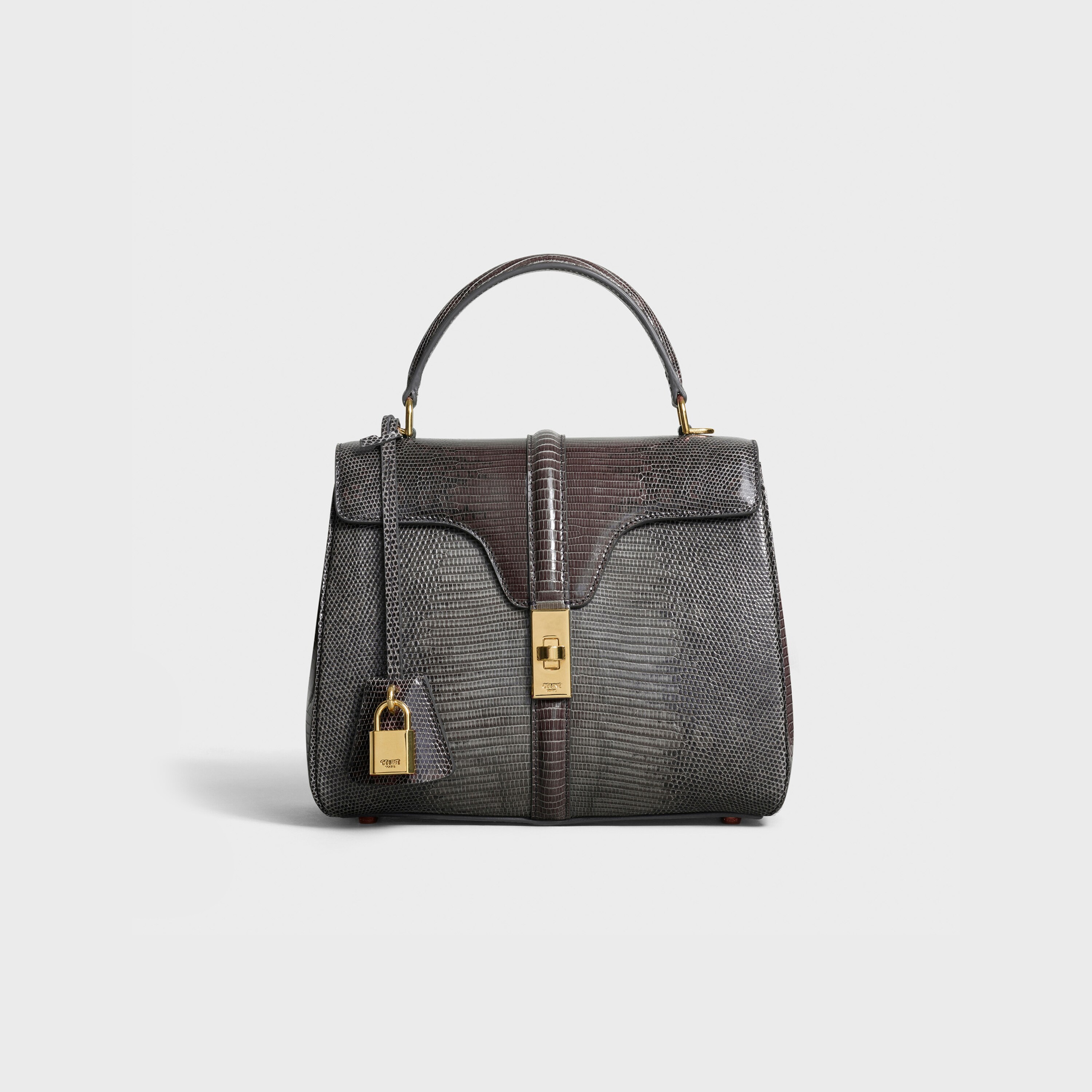 Small 16 Bag in lizard - Anthracite - Official website | CELINE