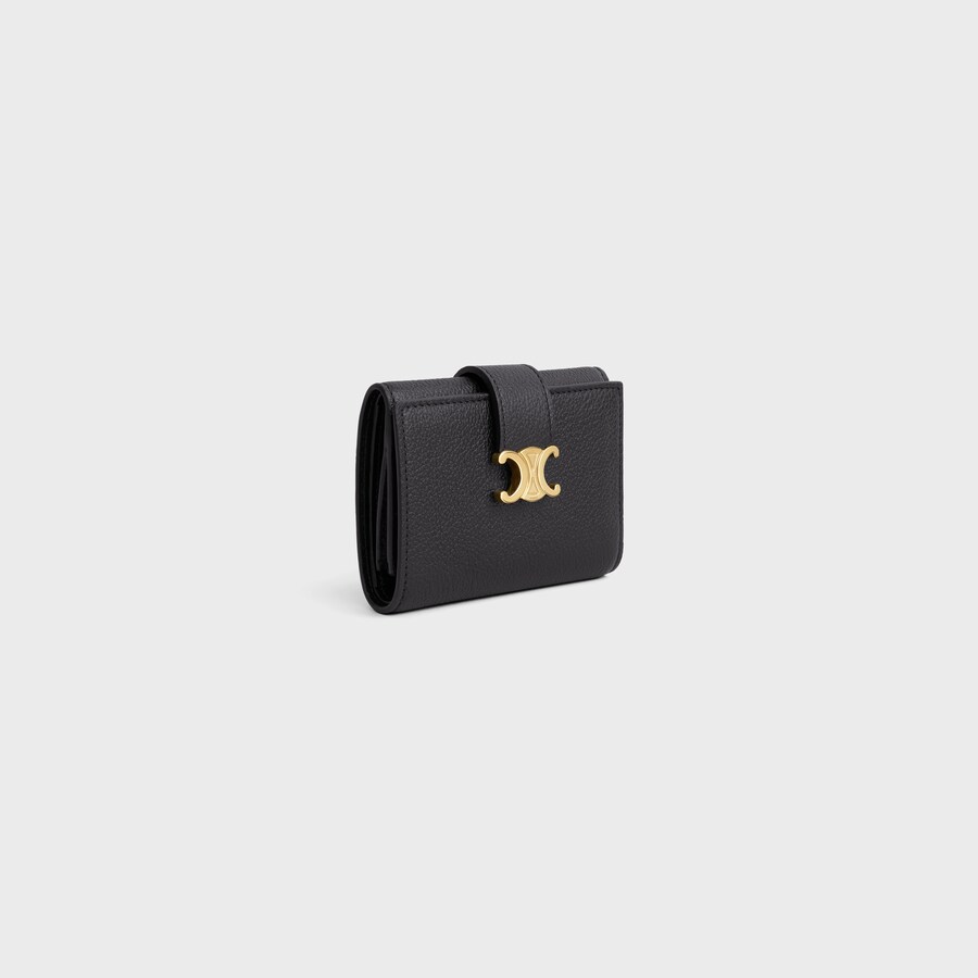 FINE WALLET CELINE VICTOIRE IN SUPPLE CALFSKIN - BLACK | CELINE