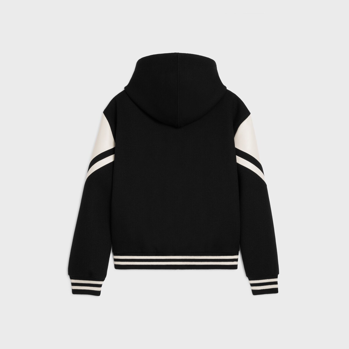 HOODED JACKSON TEDDY JACKET IN TEXTURED WOOL - | CELINE