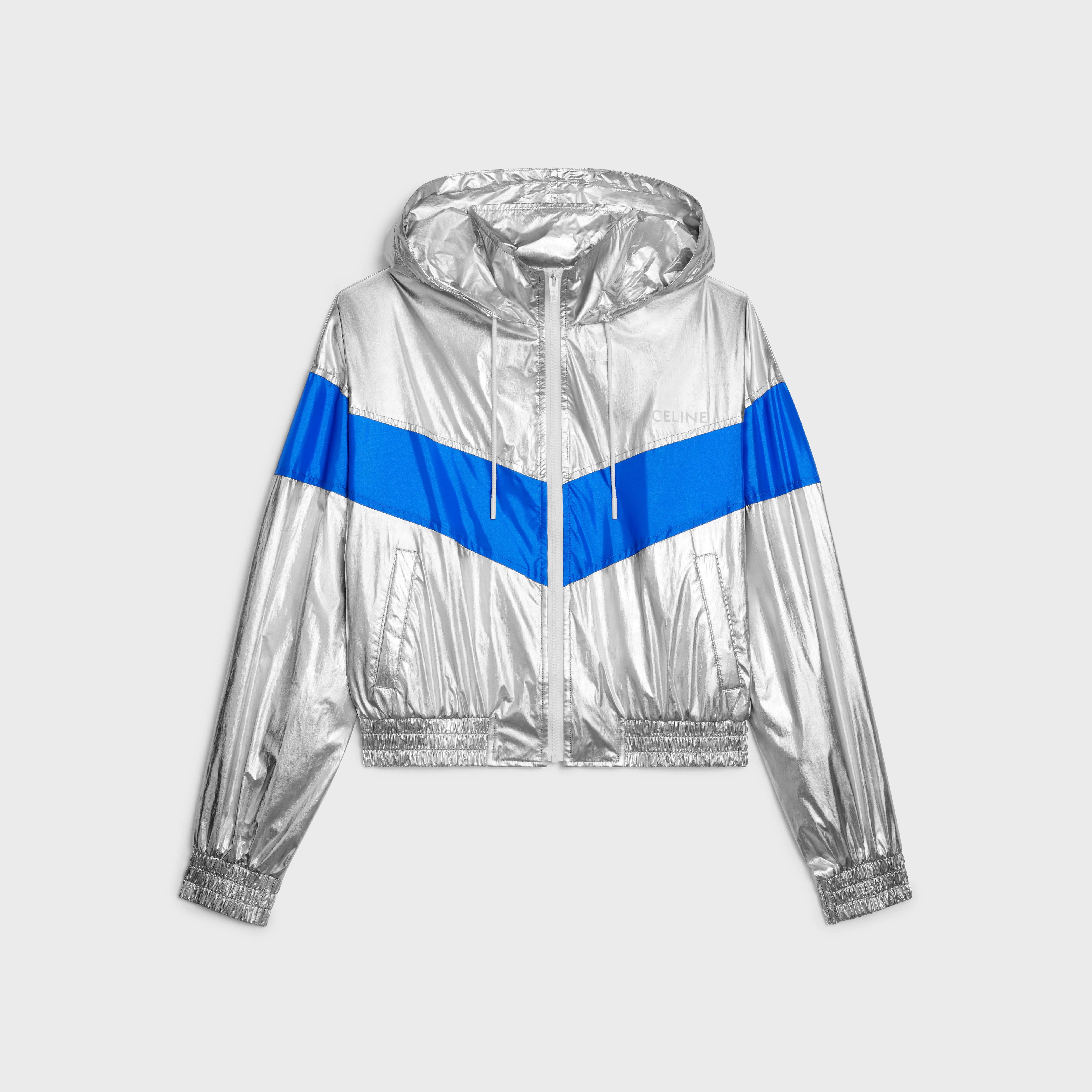 Celine nylon track jacket - ARGENT/MARINE | CELINE