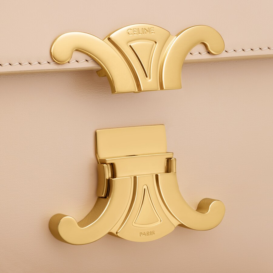 TEEN TRIOMPHE BAG IN SHINY CALFSKIN - OAT BEIGE | CELINE