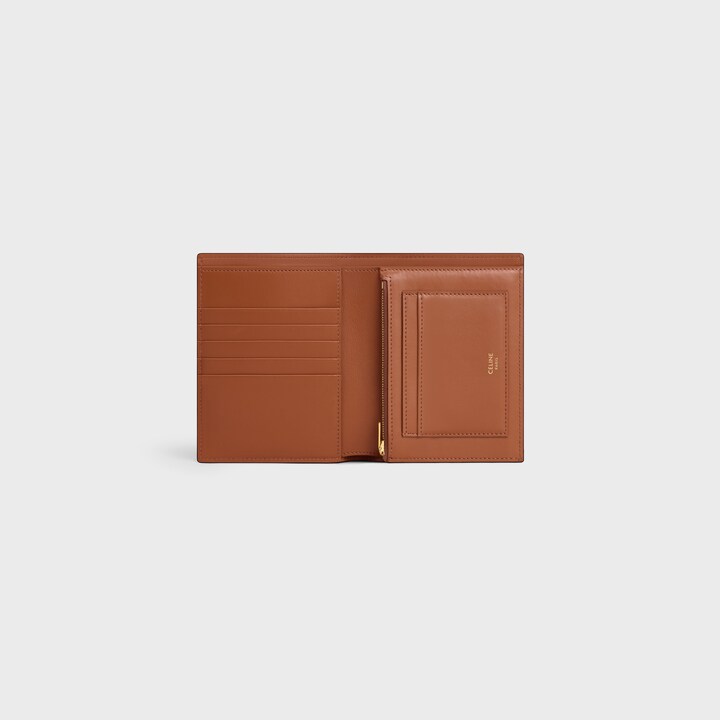 CARTERA MEDIANA CELINE VICTOIRE DE PIEL DE BECERRO FLEXIBLE - TOSTADO ...