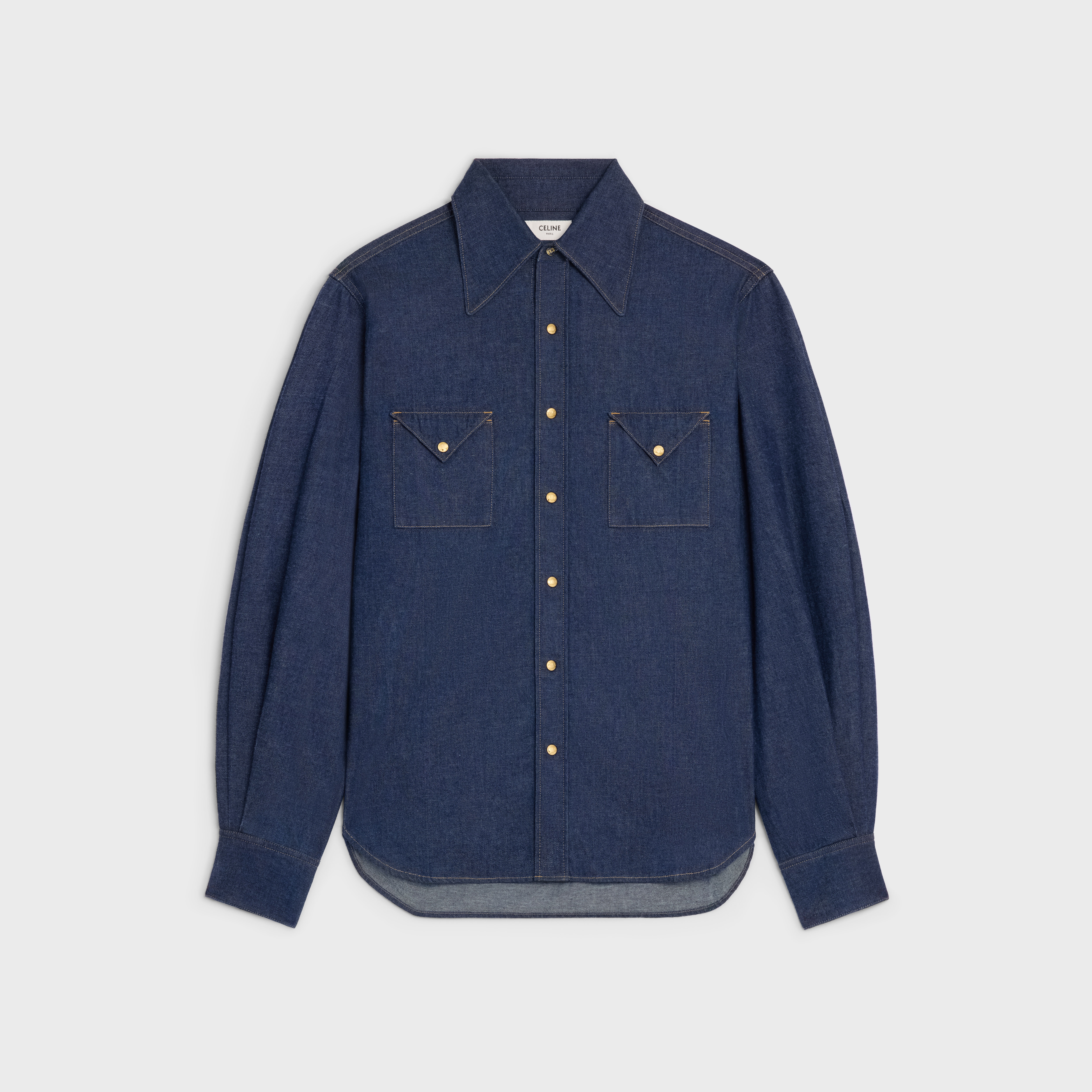 shirt in denim - DARK RINSED | CELINE