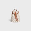 MINI BACKPACK FOLCO IN TRIOMPHE CANVAS AND CALFSKIN - WHITE | CELINE
