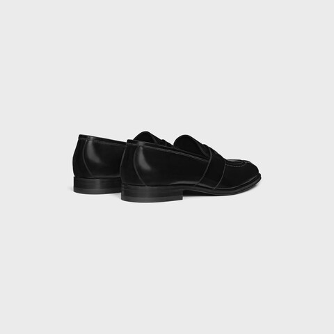 CELINE MALAQUAIS PENNY TRIOMPHE LOAFER IN POLISHED BULL - BLACK | CELINE