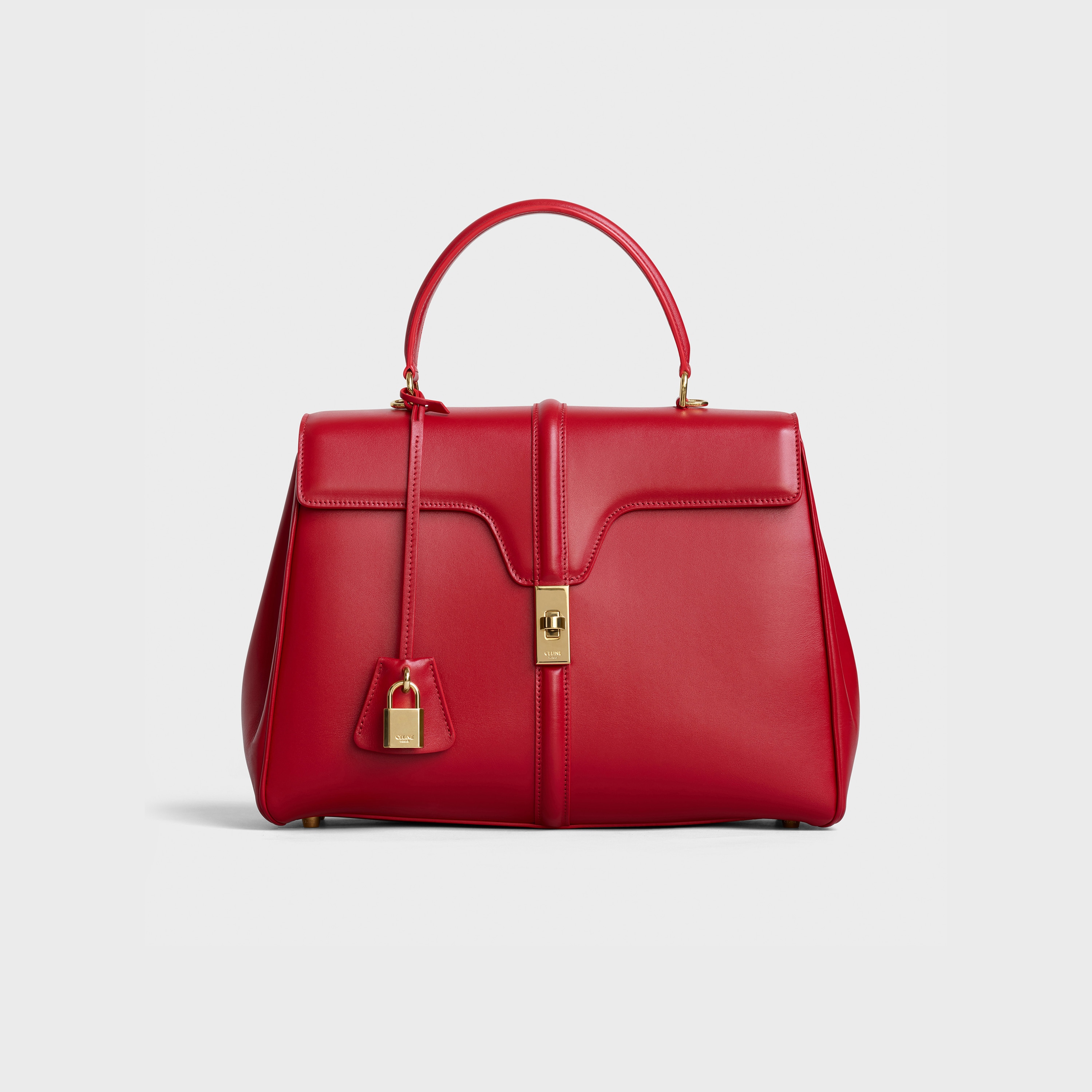 CLASSIQUE 16 BAG IN SATINATED CALFSKIN - RED | CELINE