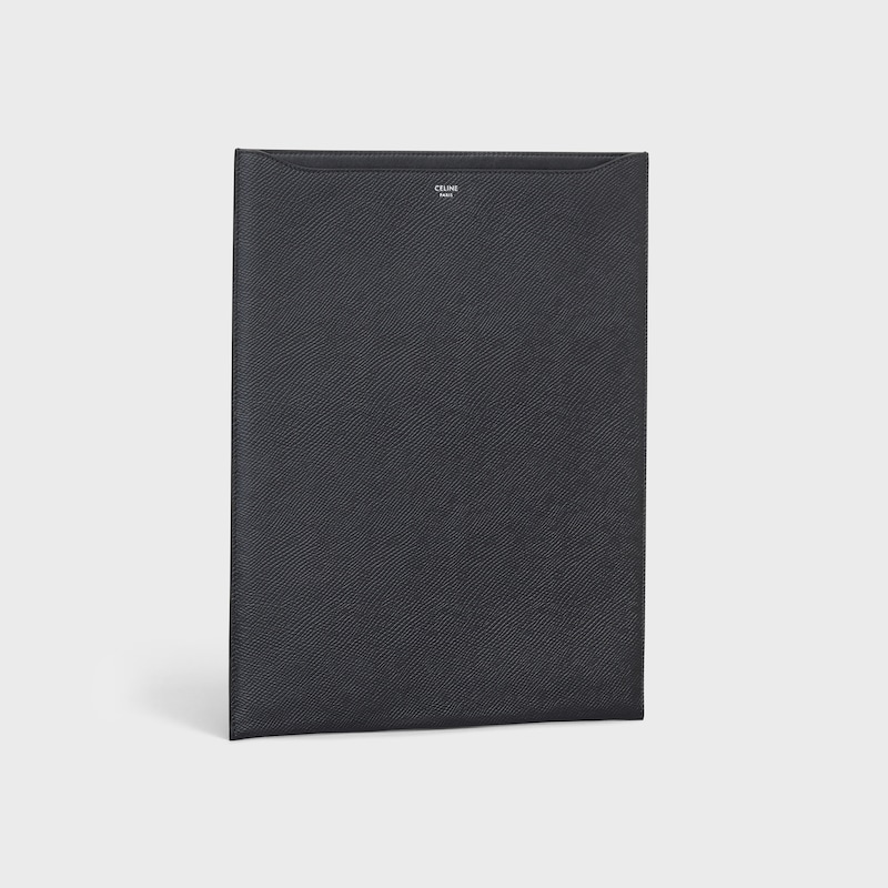 Tablet sleeve in Grained Calfskin - Black | CELINE
