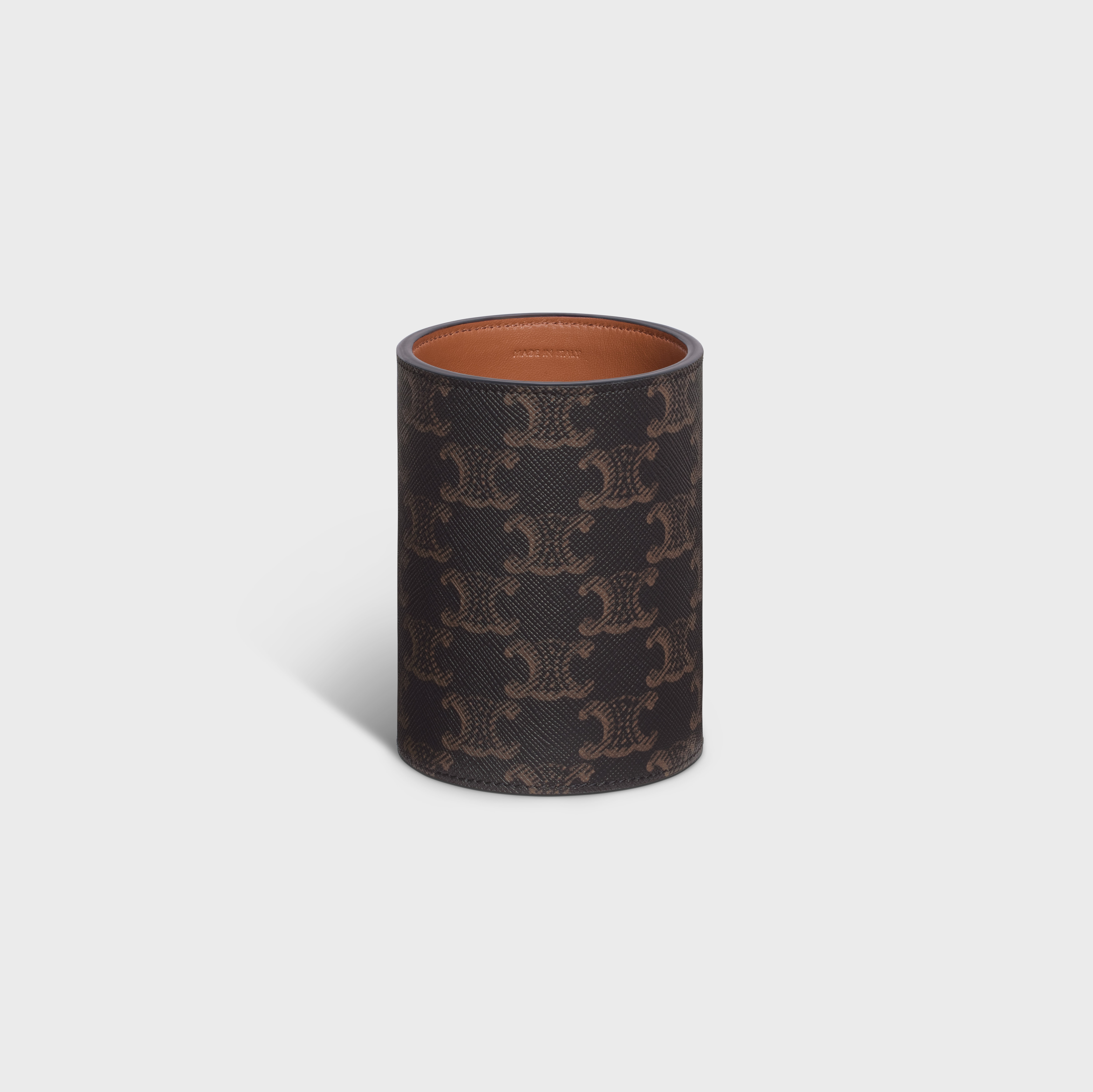 Pencil Holder in Triomphe Canvas - TAN | CELINE