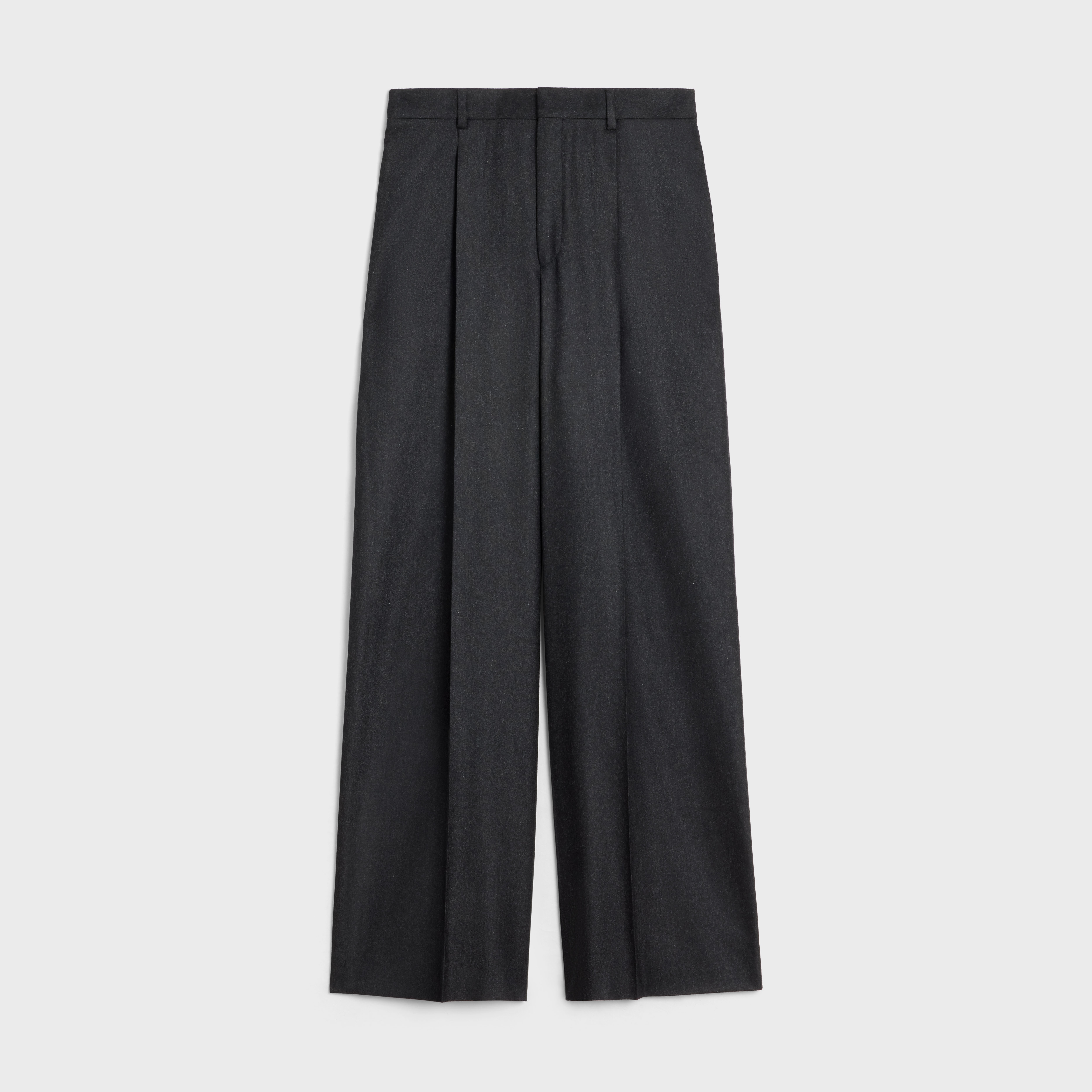 TAILLAT PANTS IN CASHMERE FLANNEL - ANTHRACITE | CELINE