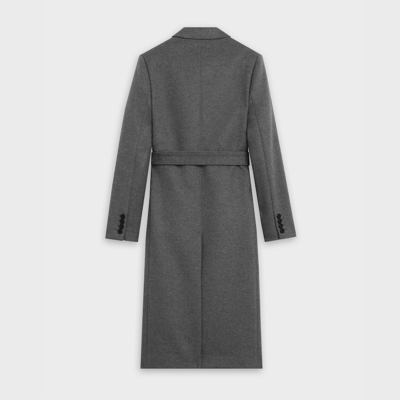 bathrobe coat in wool and cashmere - null | CELINE