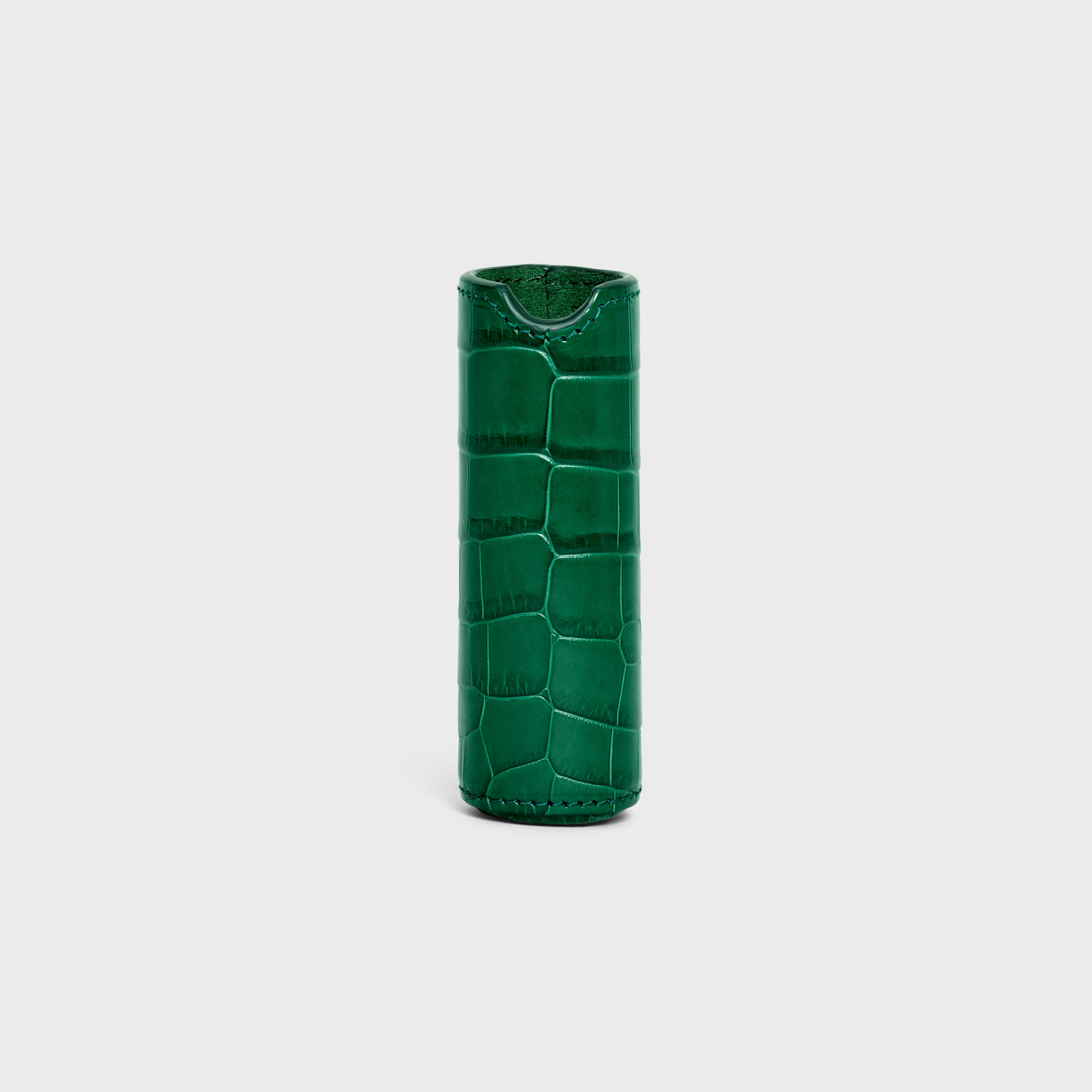 TRAVEL SPRAY CASE IN CROCODILE - GREEN | CELINE