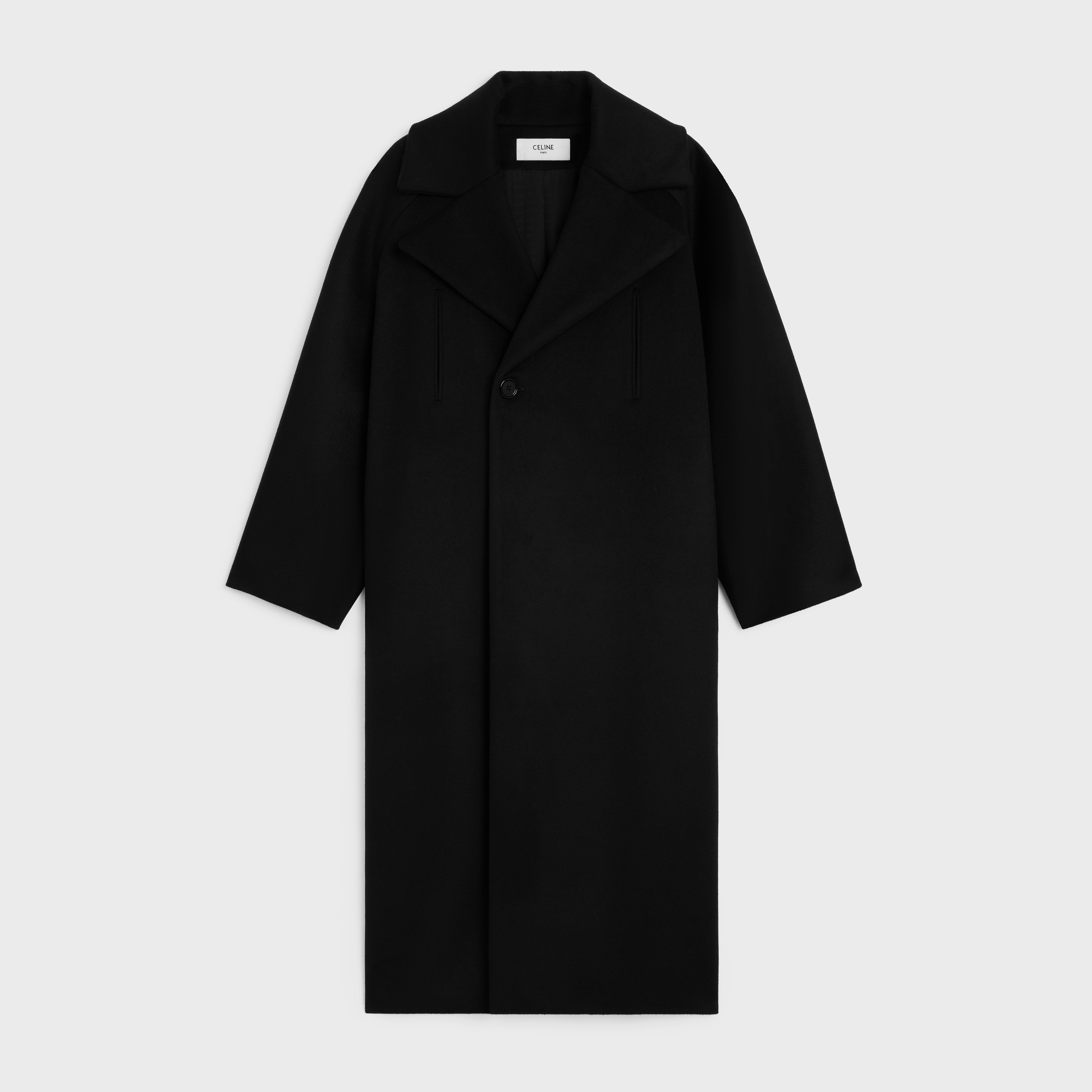 ABRIGO DE PAÑO DE LANA - NEGRO | CELINE