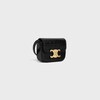 MINI CLAUDE IN CALFSKIN CROCO EFFECT EMBOSSED TRIOMPHE - BLACK | CELINE