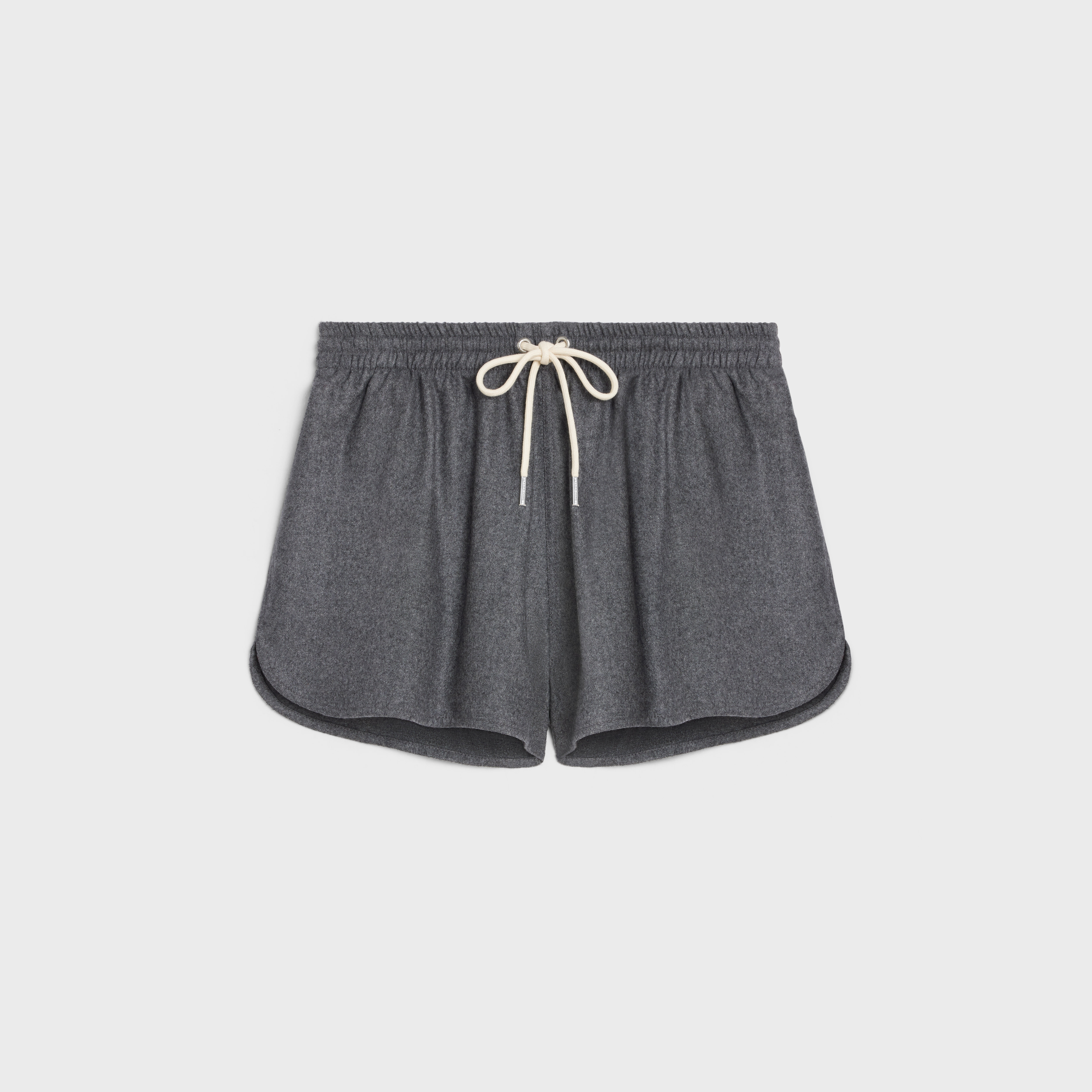 ATHLETIC SHORTS IN CASHMERE FLANNEL - GRIS | CELINE