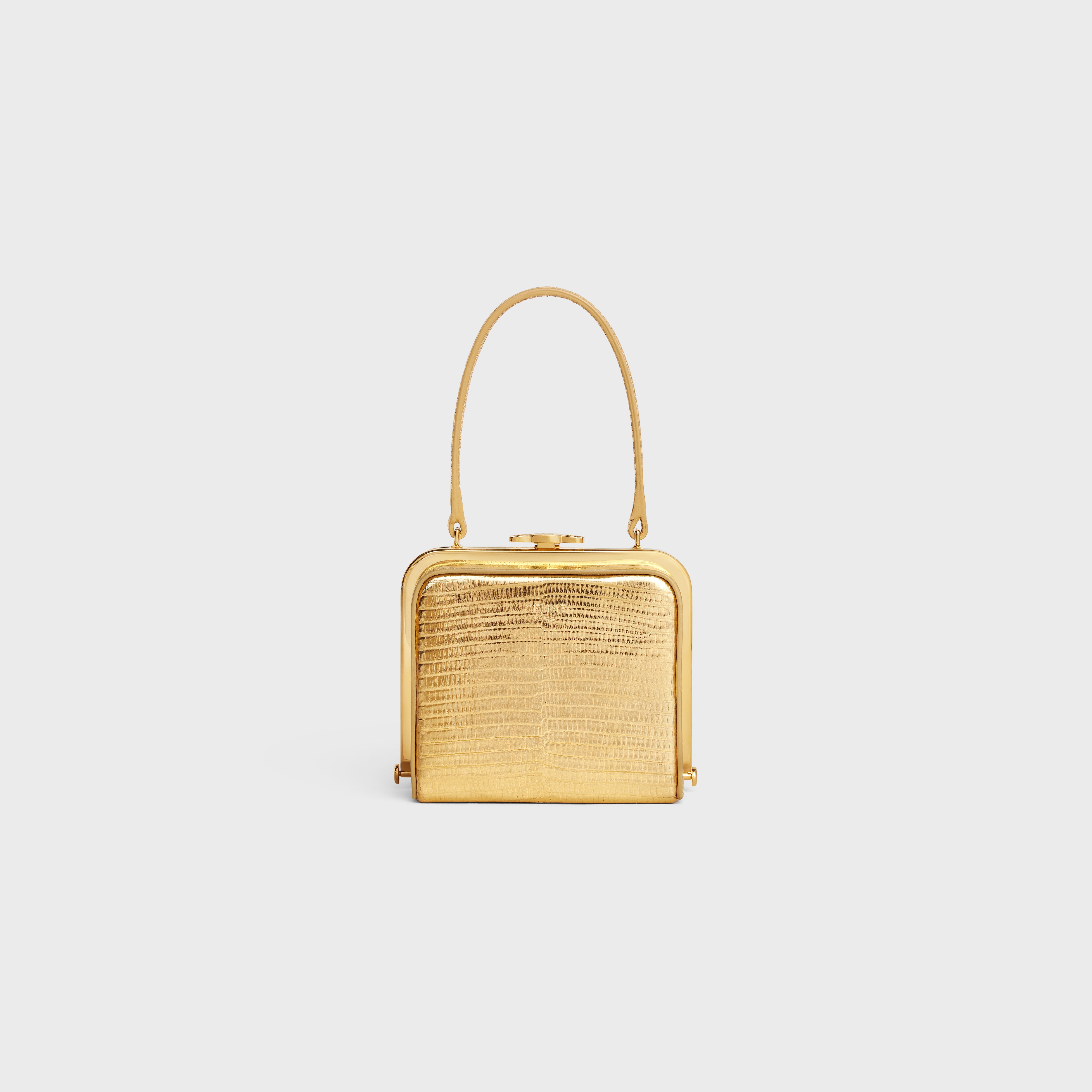 CELINE LANA MINAUDIERE IN LAMINATED LIZARD - GOLD | CELINE