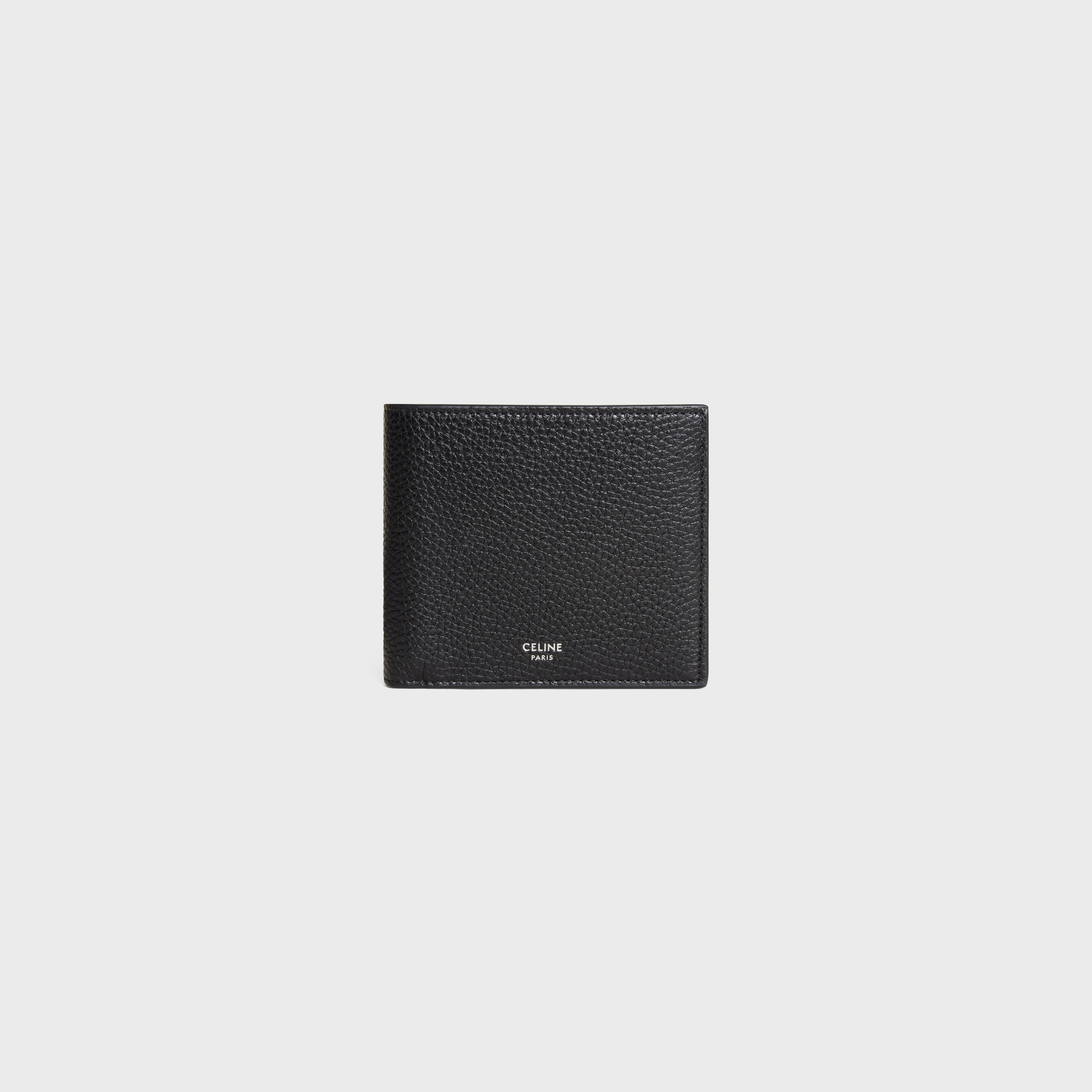 Bi-fold card holder IN GRAINED CALFSKIN - BLACK | CELINE