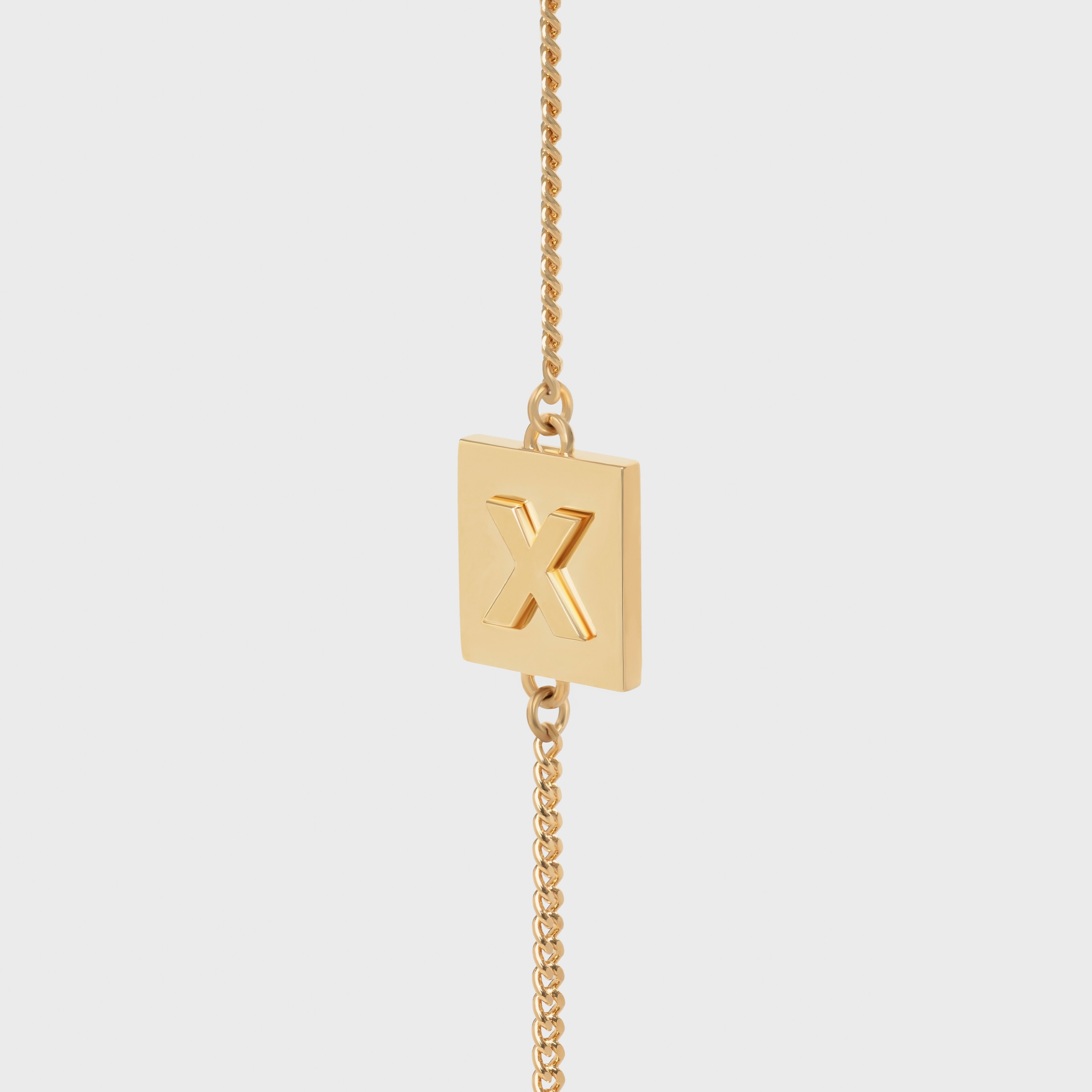ALPHABET X BRACELET IN BRASS WITH GOLD FINISH - GOLD | CELINE