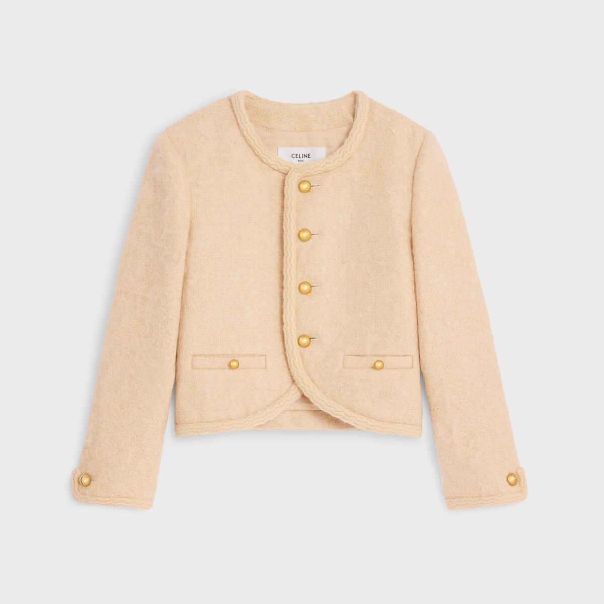 CHASSEUR JACKET IN MOHAIR TWEED - | CELINE