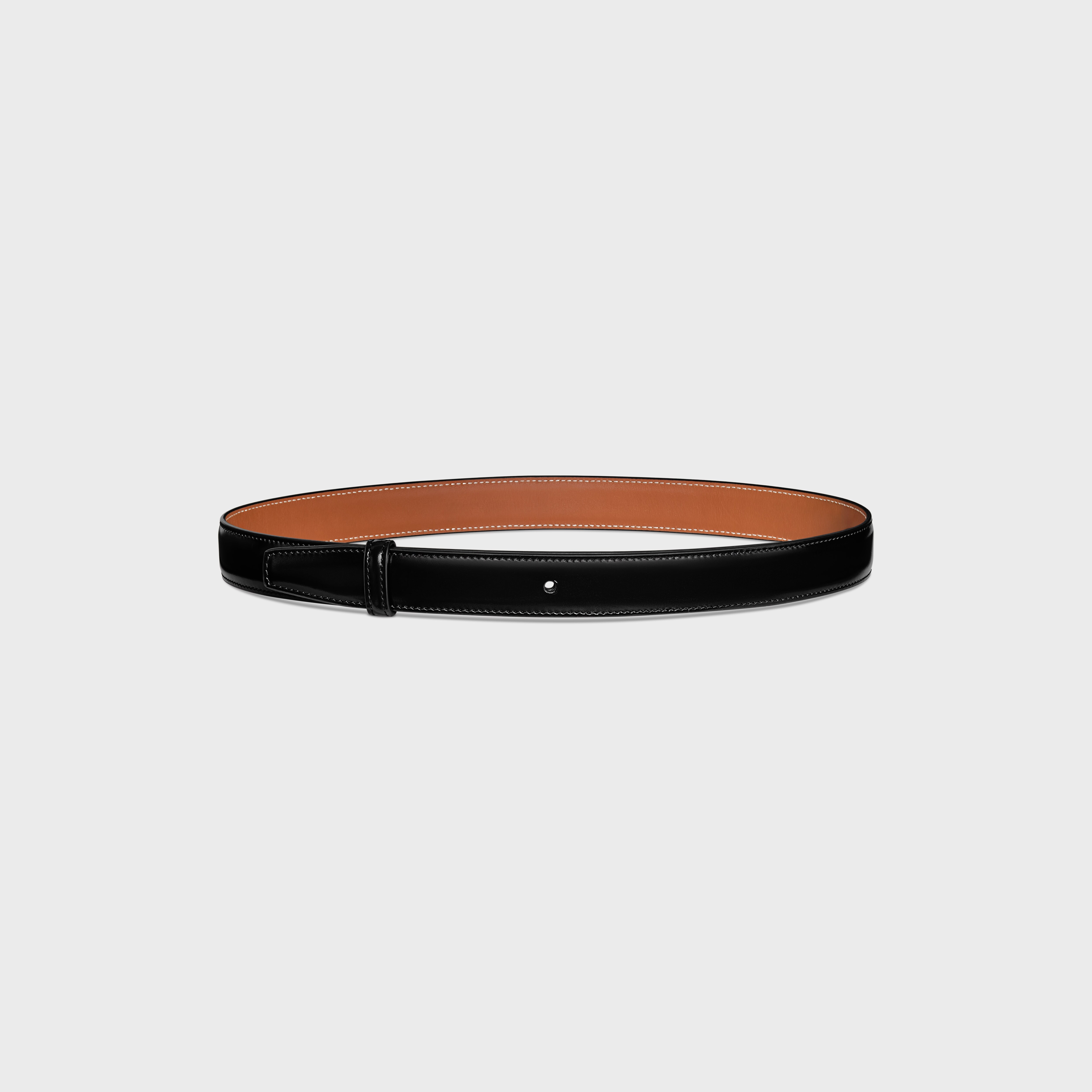 Reversible Strap 25MM IN TAURILLON AND NATURAL CALFSKIN - BLACK / TAN ...