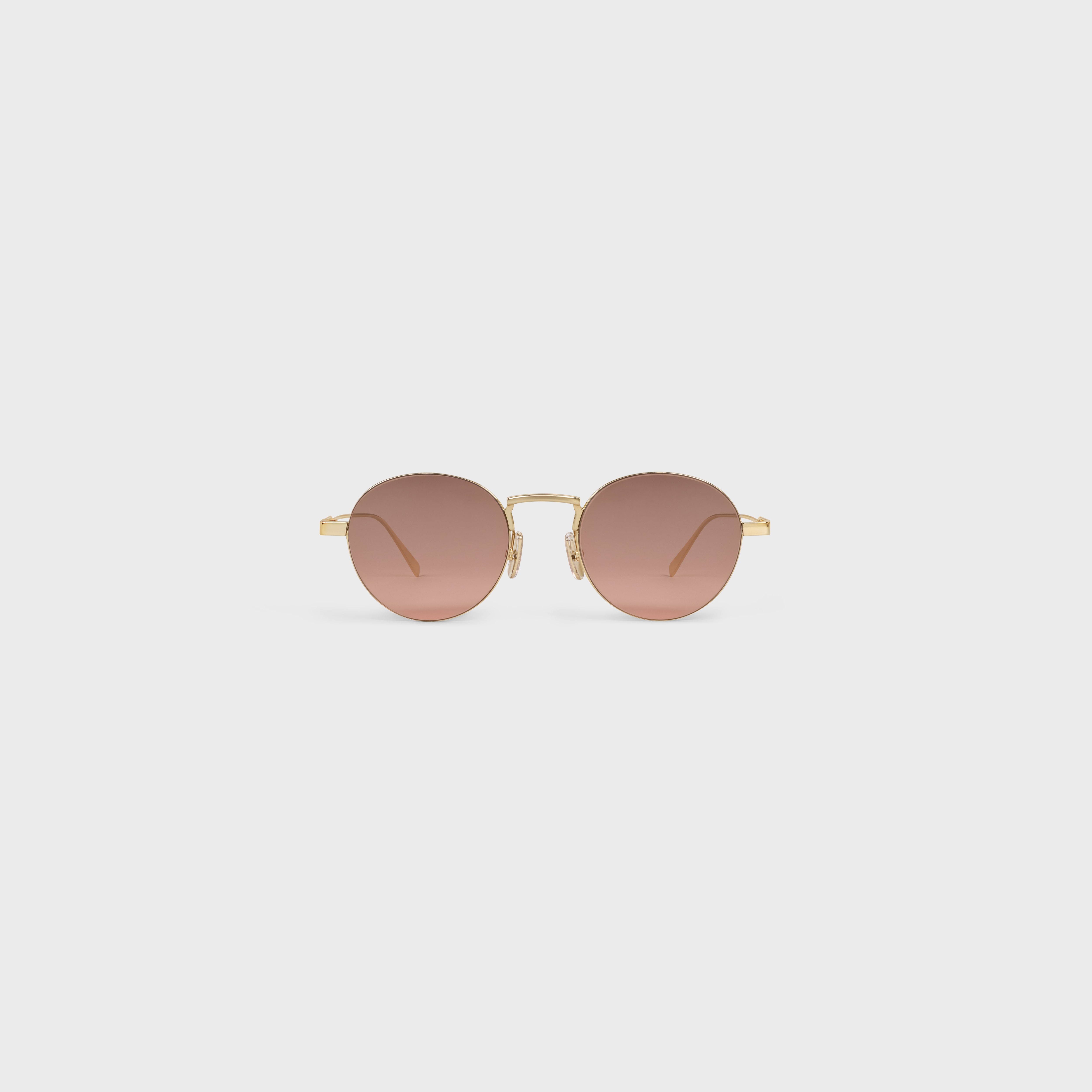 Metal Frame 28 sunglasses in Metal - Light Gold / Brown Rose | CELINE
