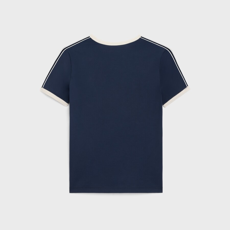 T-SHIRT REGULAR CELINE JERSEY COTON - DEEP NAVY / CREAM | CELINE
