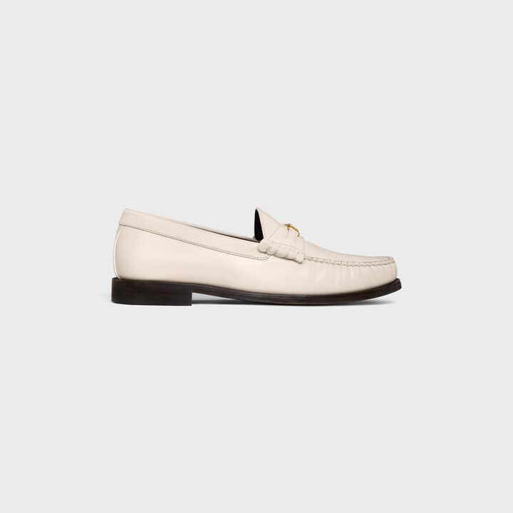 CELINE LUCO LOAFER IN POLISHED BULL - MILK | CELINE