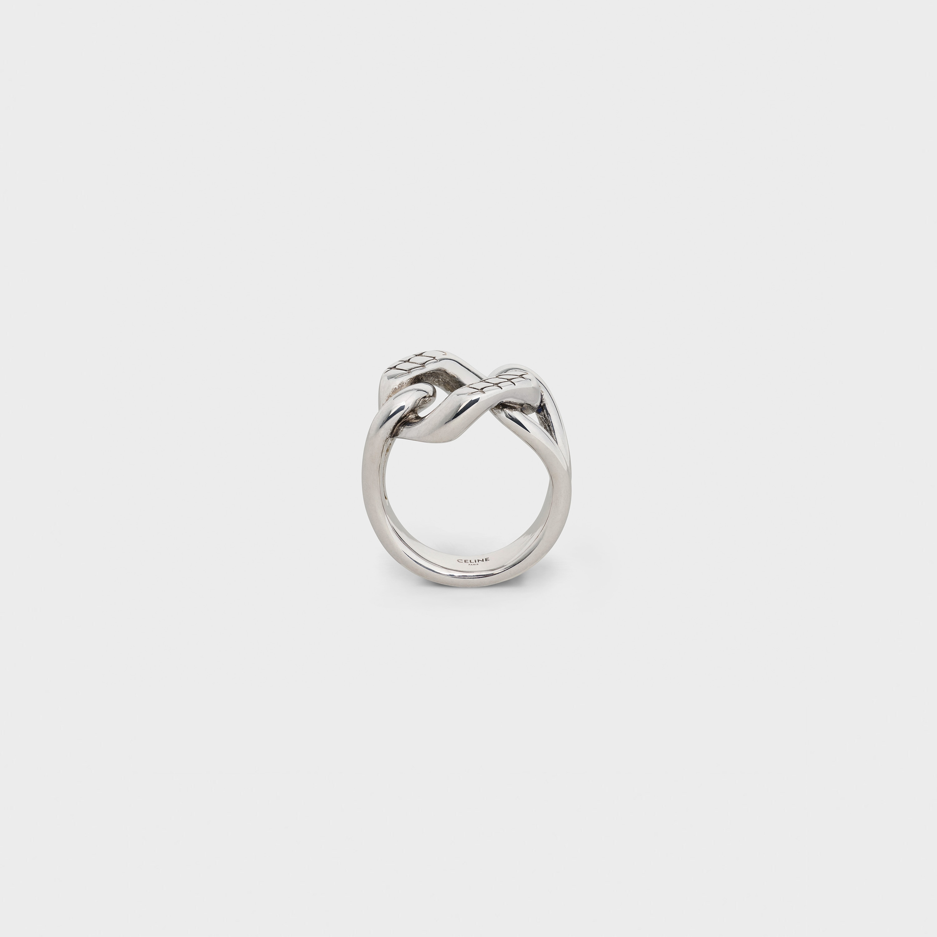 Celine Animals Gourmette Ring em Brass com acabamento Vintage Silver ...