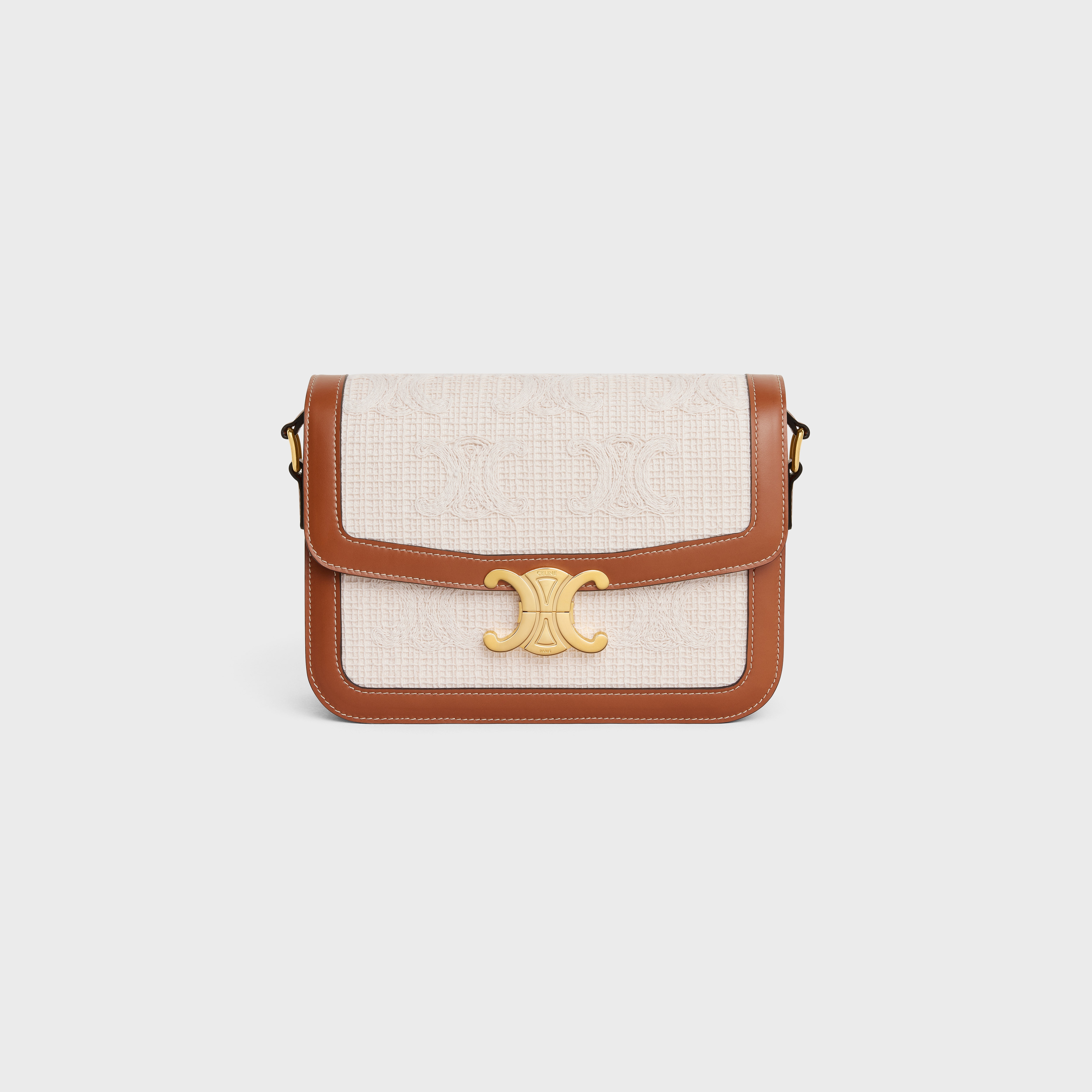 Classique Triomphe Bag in TEXTILE WITH TRIOMPHE CROCHET EMBROIDERY ...