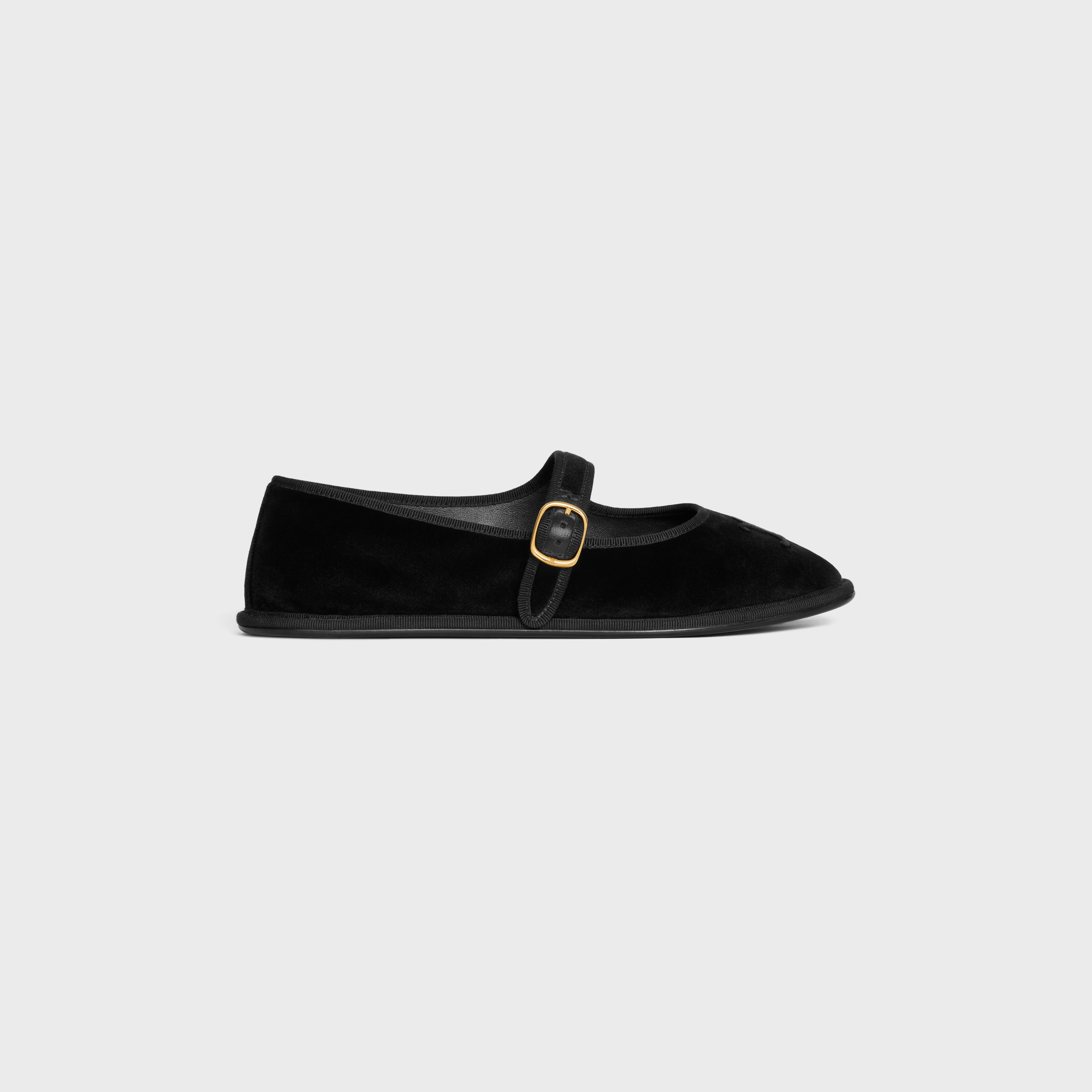 ÈVE TRIOMPHE BALLERINA IN VELVET - BLACK | CELINE