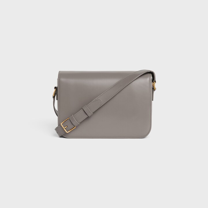 CLASSIQUE TRIOMPHE BAG IN SHINY CALFSKIN - PEBBLE | CELINE