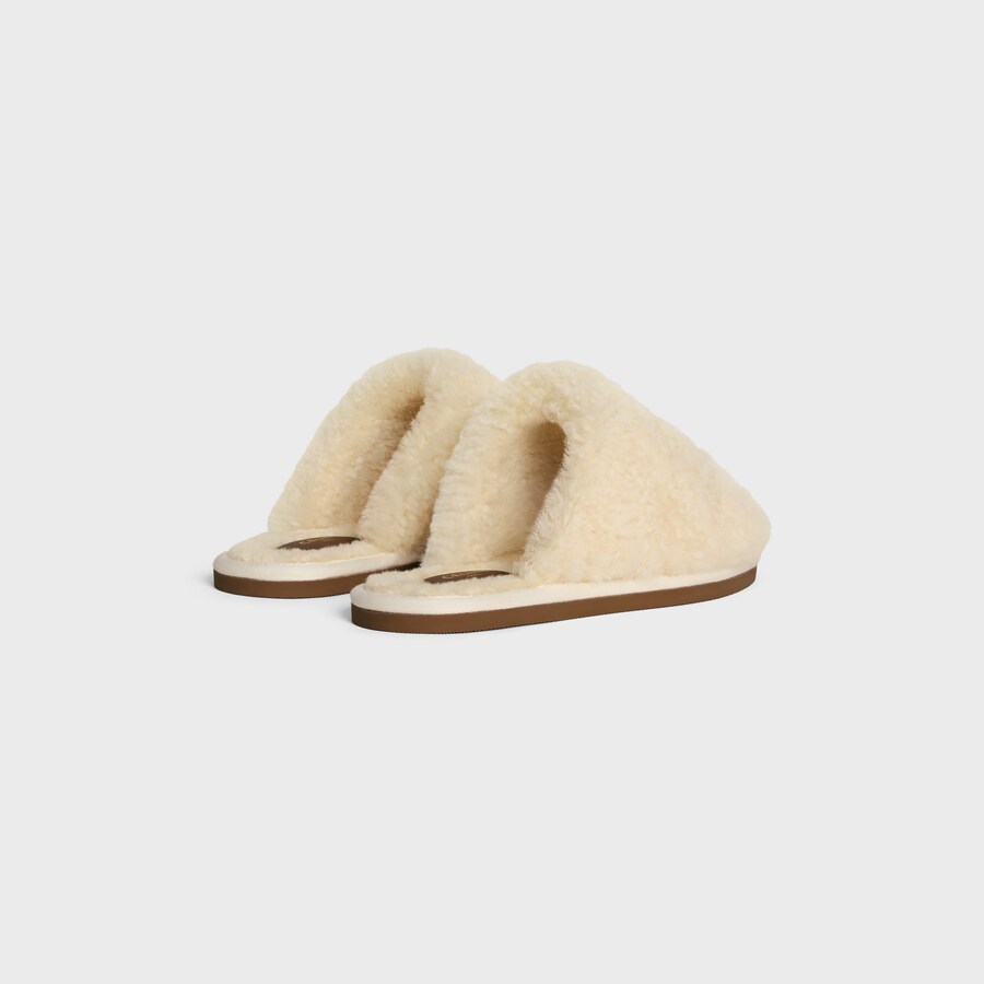 CELINE GEORGIA SLIDE IN SHEARLING - | CELINE