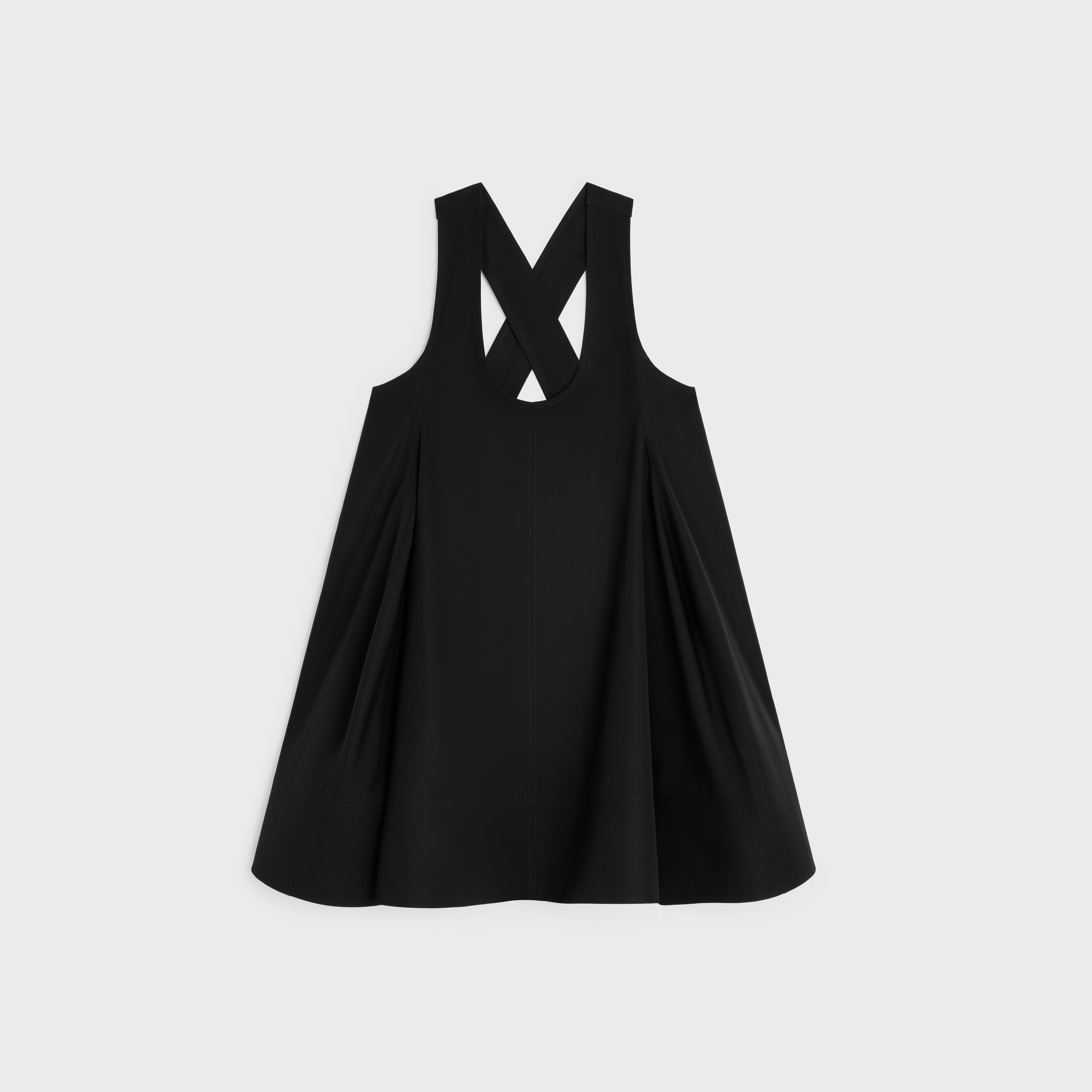 mini dress IN cotton poplin - BLACK | CELINE
