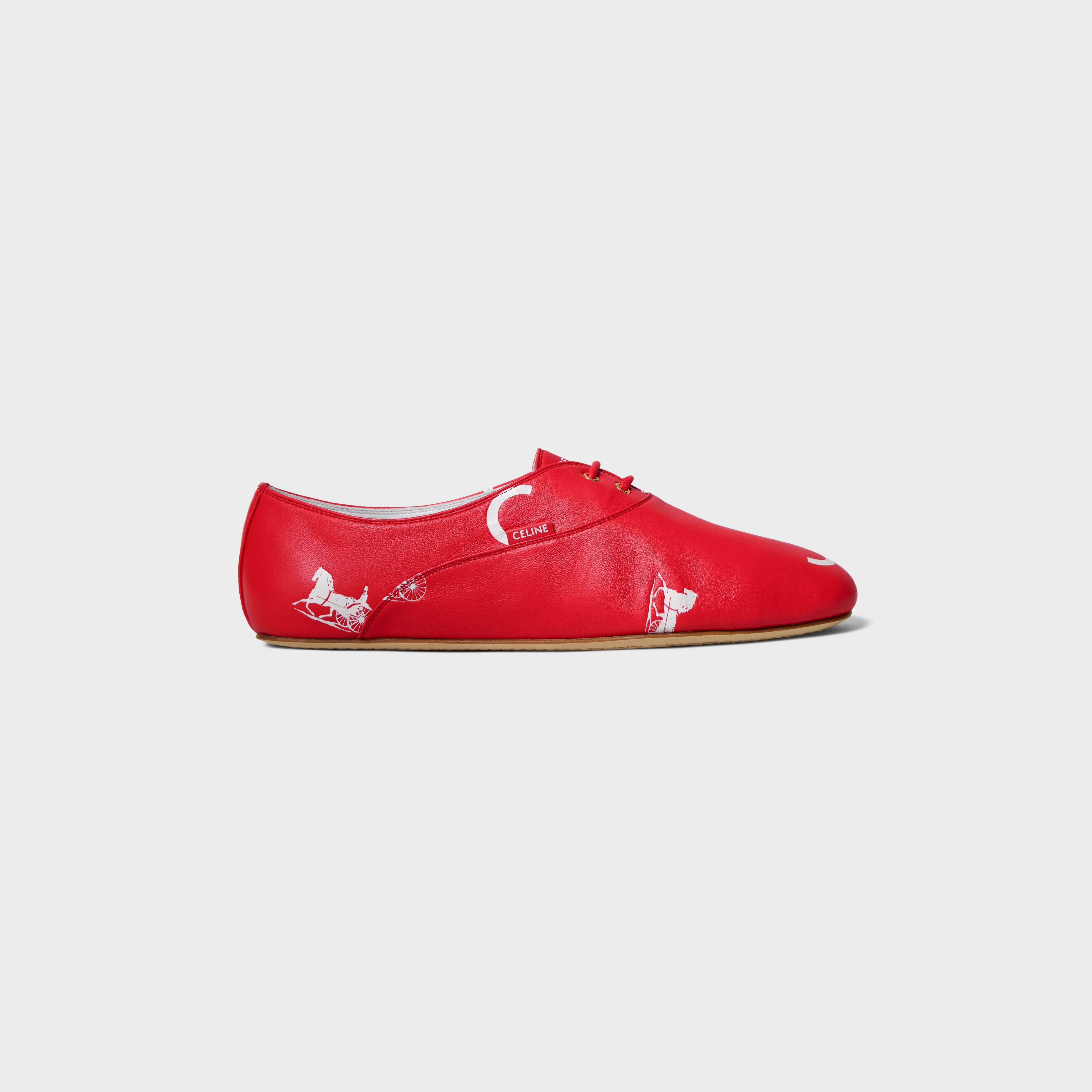 CHAUSSURE À LACETS BALLET EN Cuir d'agneau imprimé "C" ET "Calèche ...