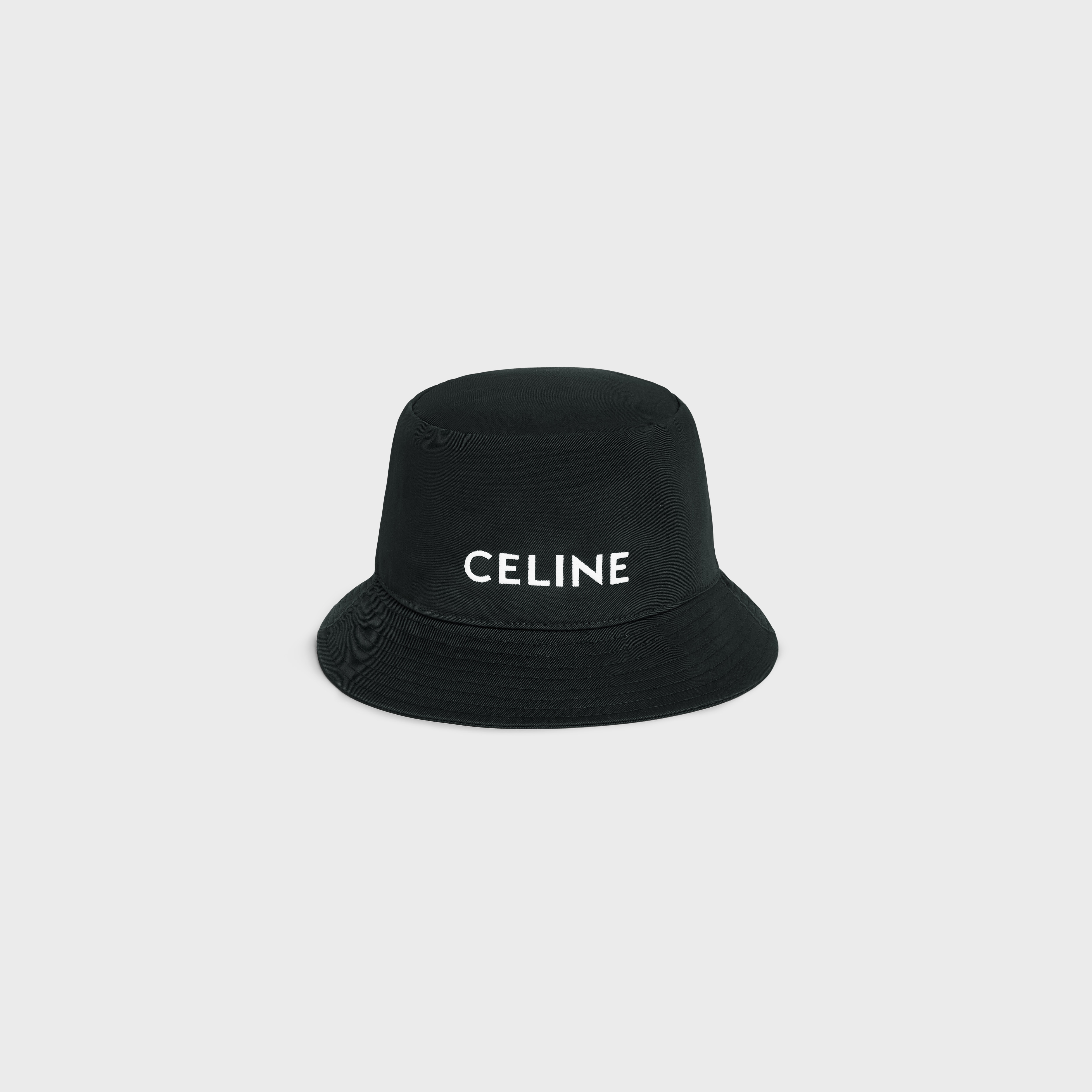 CELINE BUCKET HAT IN COTTON - ULTRA BLACK | CELINE