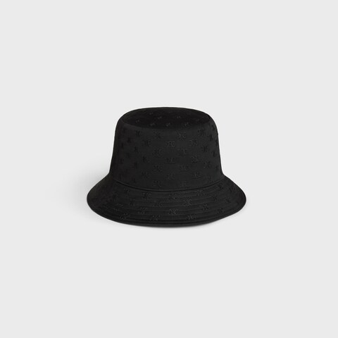 MINI TRIOMPHE BUCKET HAT IN COTTON - BLACK | CELINE
