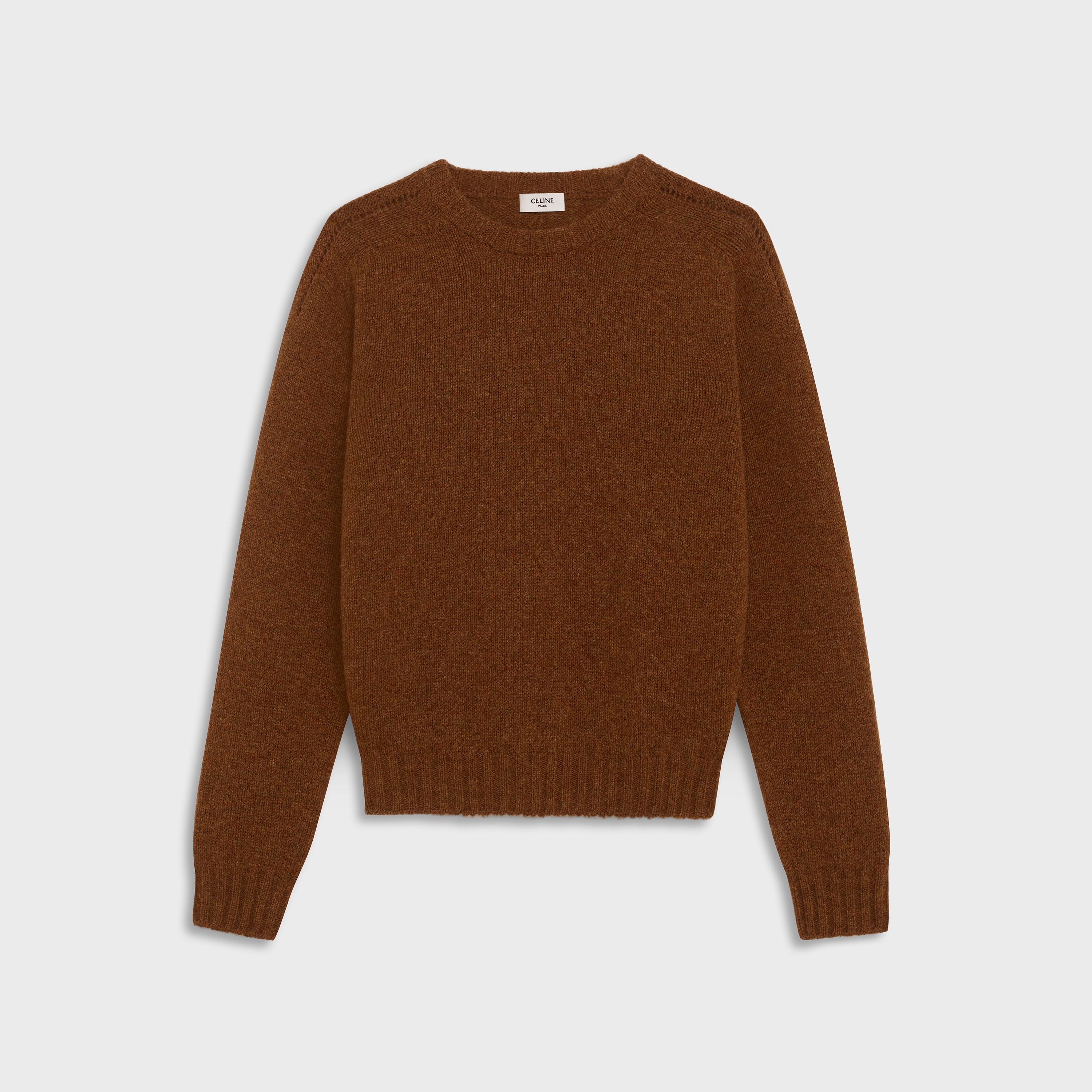 CREW NECK SWEATER IN ICONIC SHETLAND - null | CELINE
