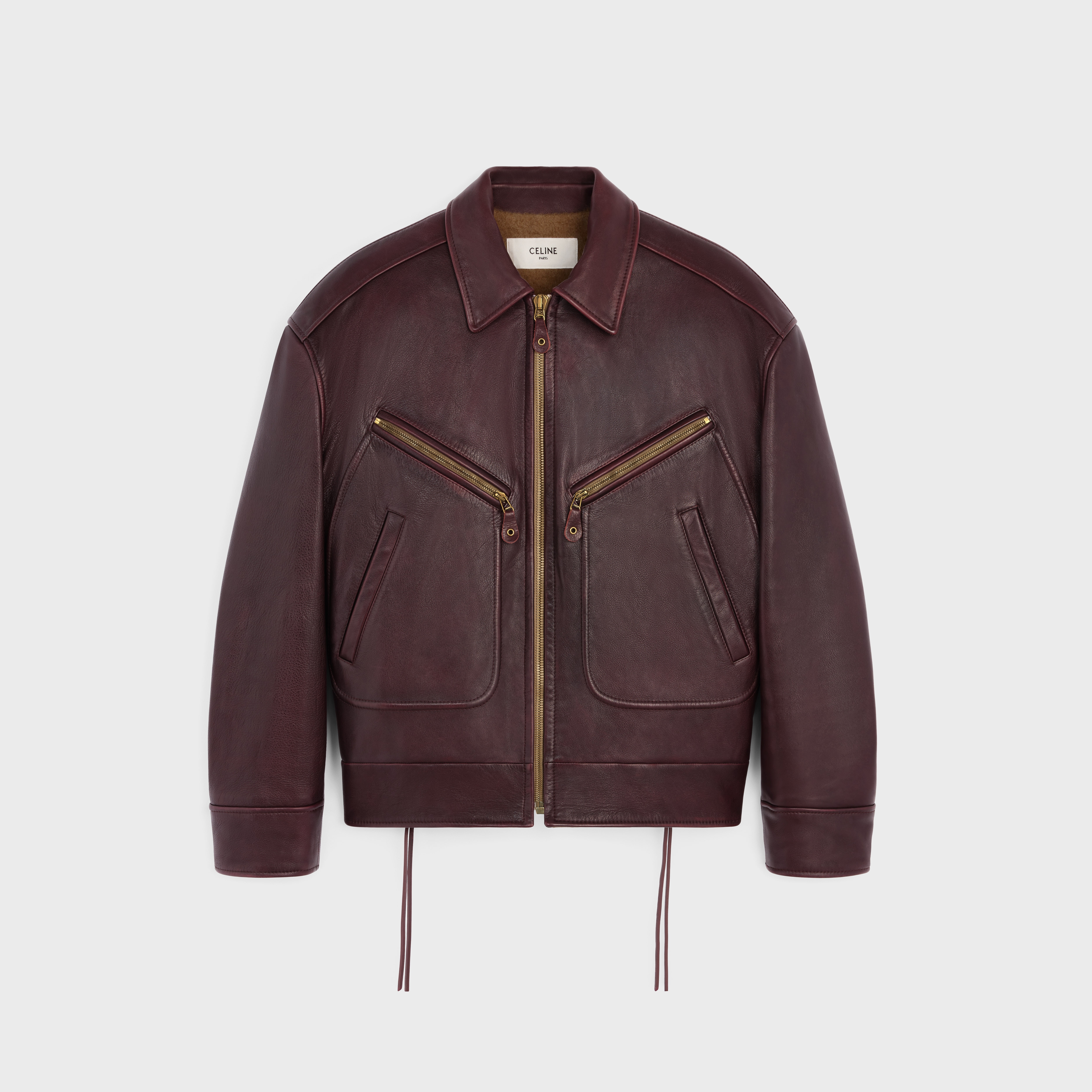 blouson IN CALFSKIN - LIE DE VIN | CELINE