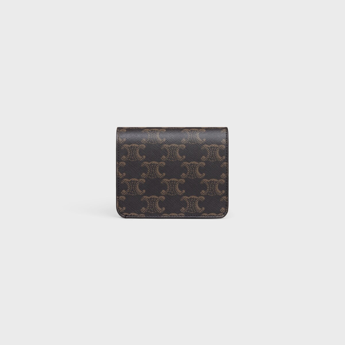 TRIOMPHE COMPACT WALLET IN TRIOMPHE CANVAS - TAN | CELINE