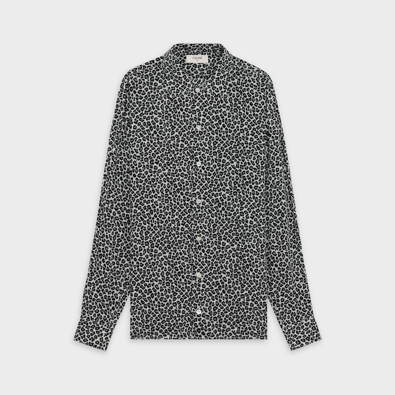 hawaiian shirt in printed viscose - null | CELINE