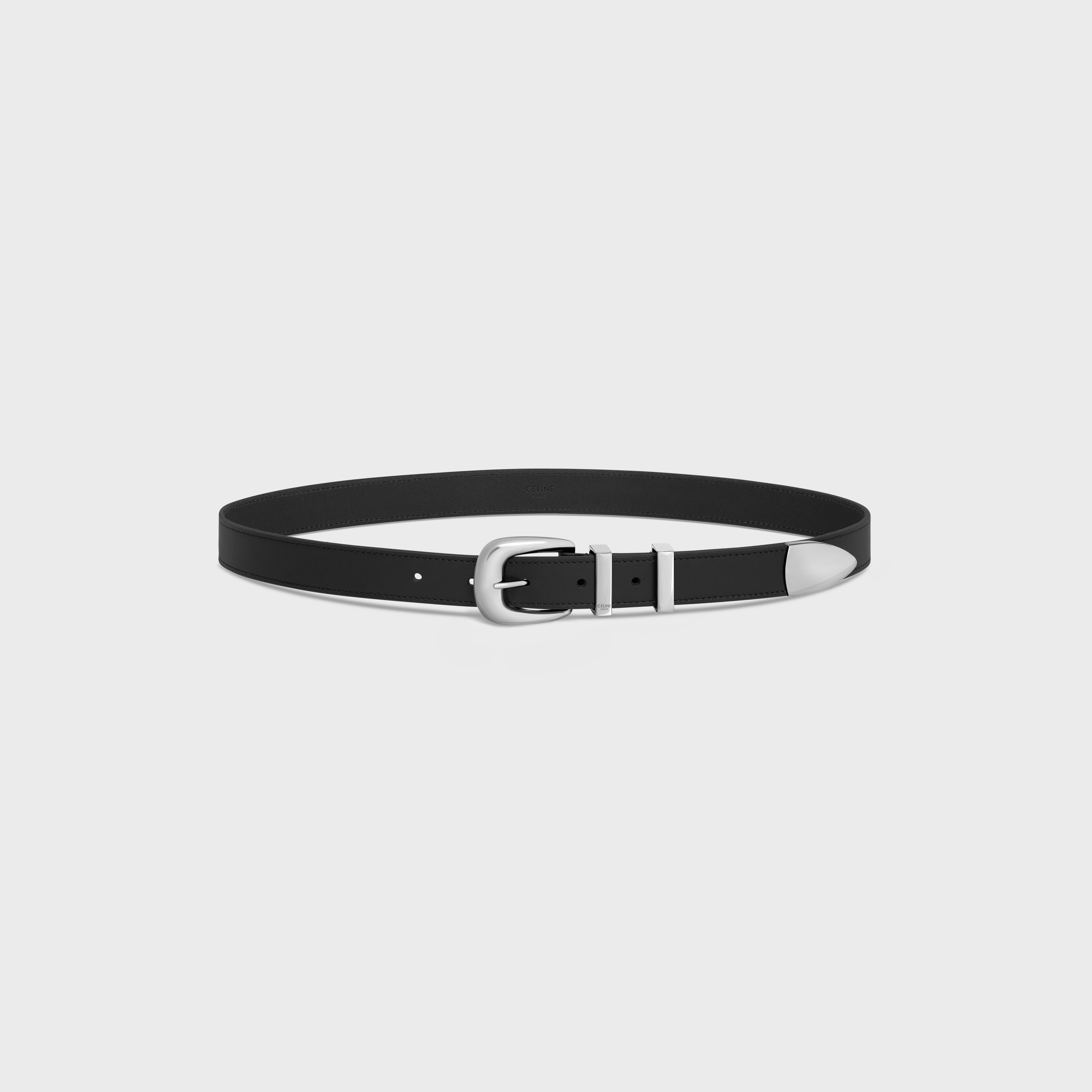 MEDIUM 25MM WESTERN BELT IN VINTAGE CALFSKIN - BLACK | CELINE